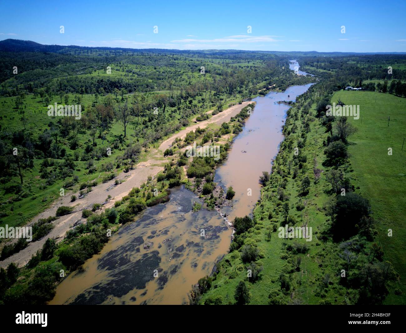 Aerial of Paradise Dam on the Burnett River Queensland Australia Stock ...