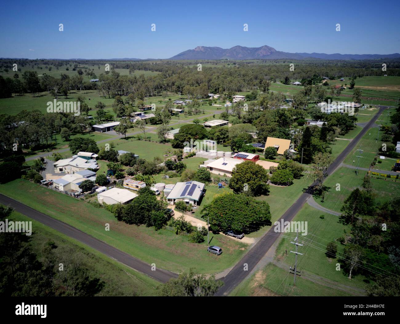 Aerial of community hall at Degilbo Queensland Australia Stock Photo ...
