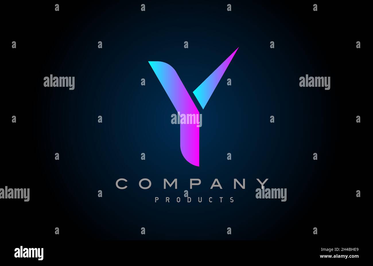 pink Y alphabet letter logo icon. Design for business and company Stock ...