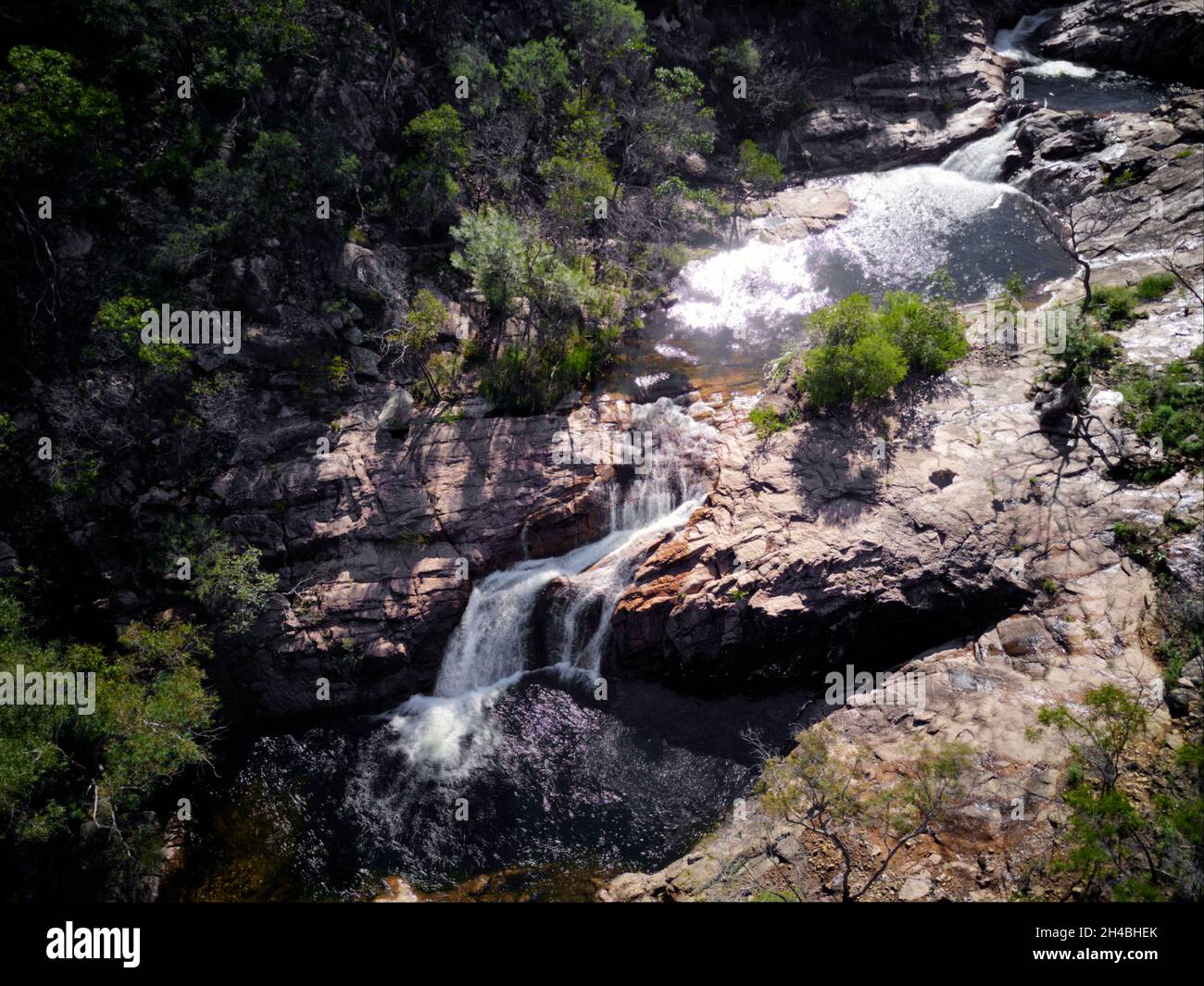 Waterfall creek rock pools, a popular swimming spot in Mt Walsh ...