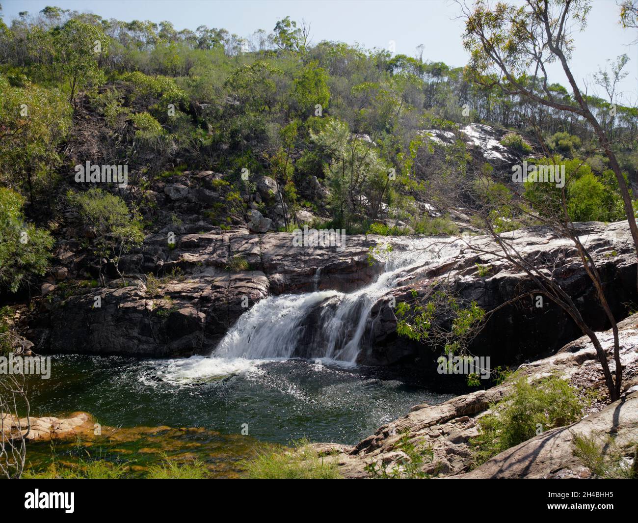 Waterfall Creek rockpools in the Mt Walsh National Park near Biggenden ...
