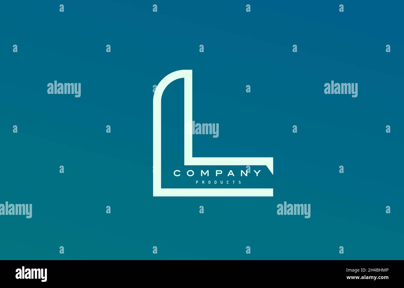 blue white L alphabet letter logo icon with line. Design for company ...