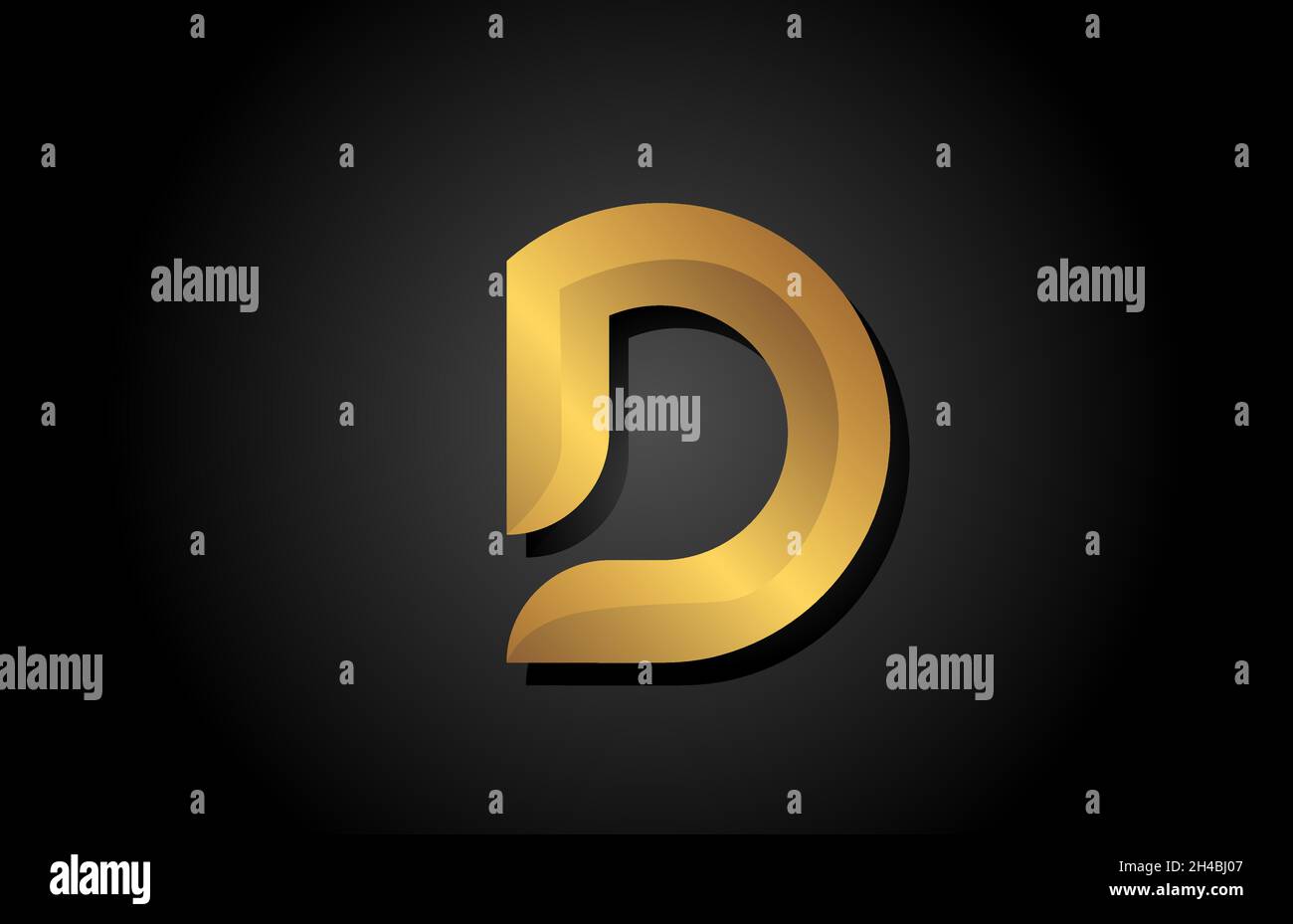 gold golden D alphabet letter icon logo design. Company template for ...