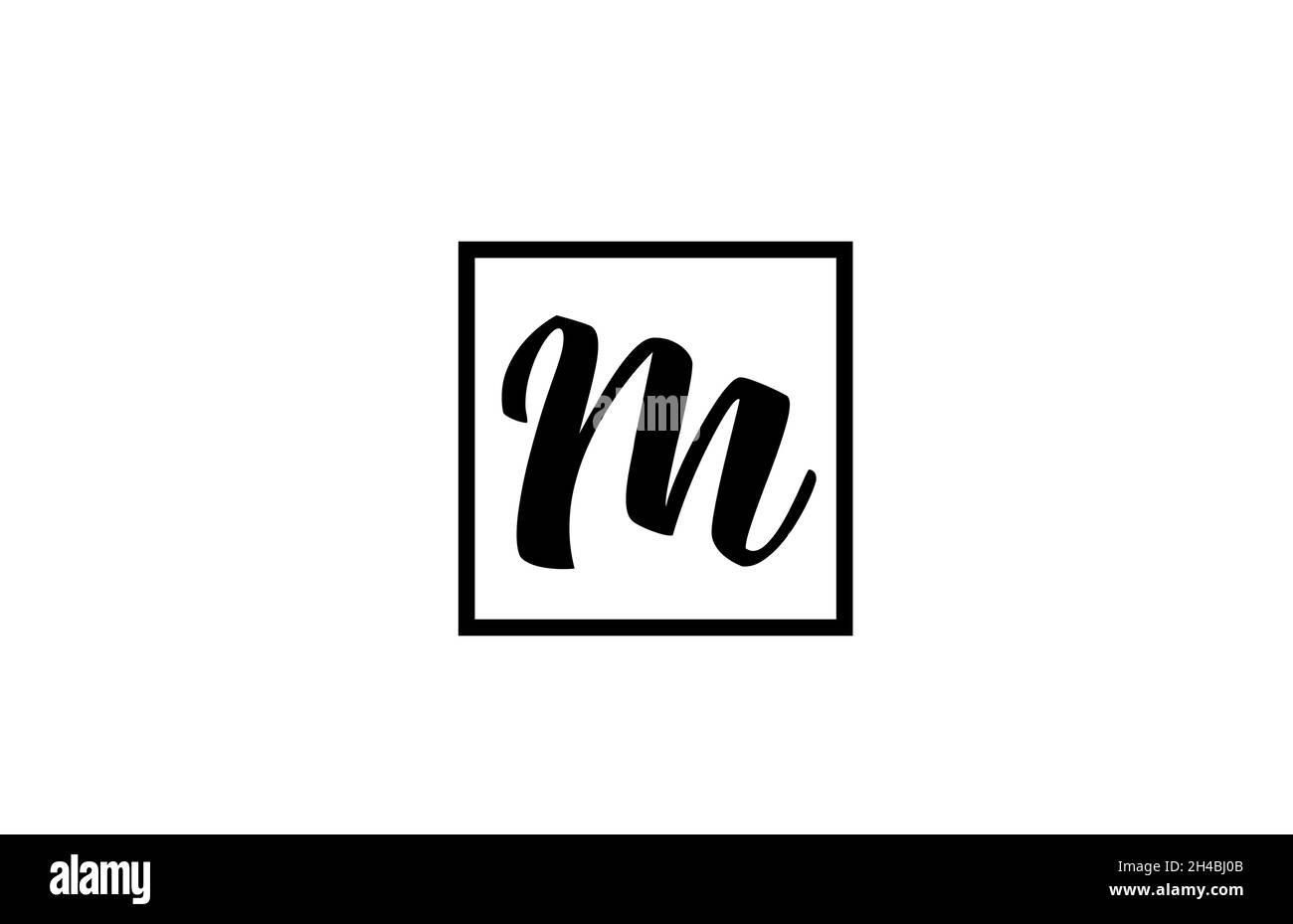 Letter m hand written logo hi-res stock photography and images - Alamy