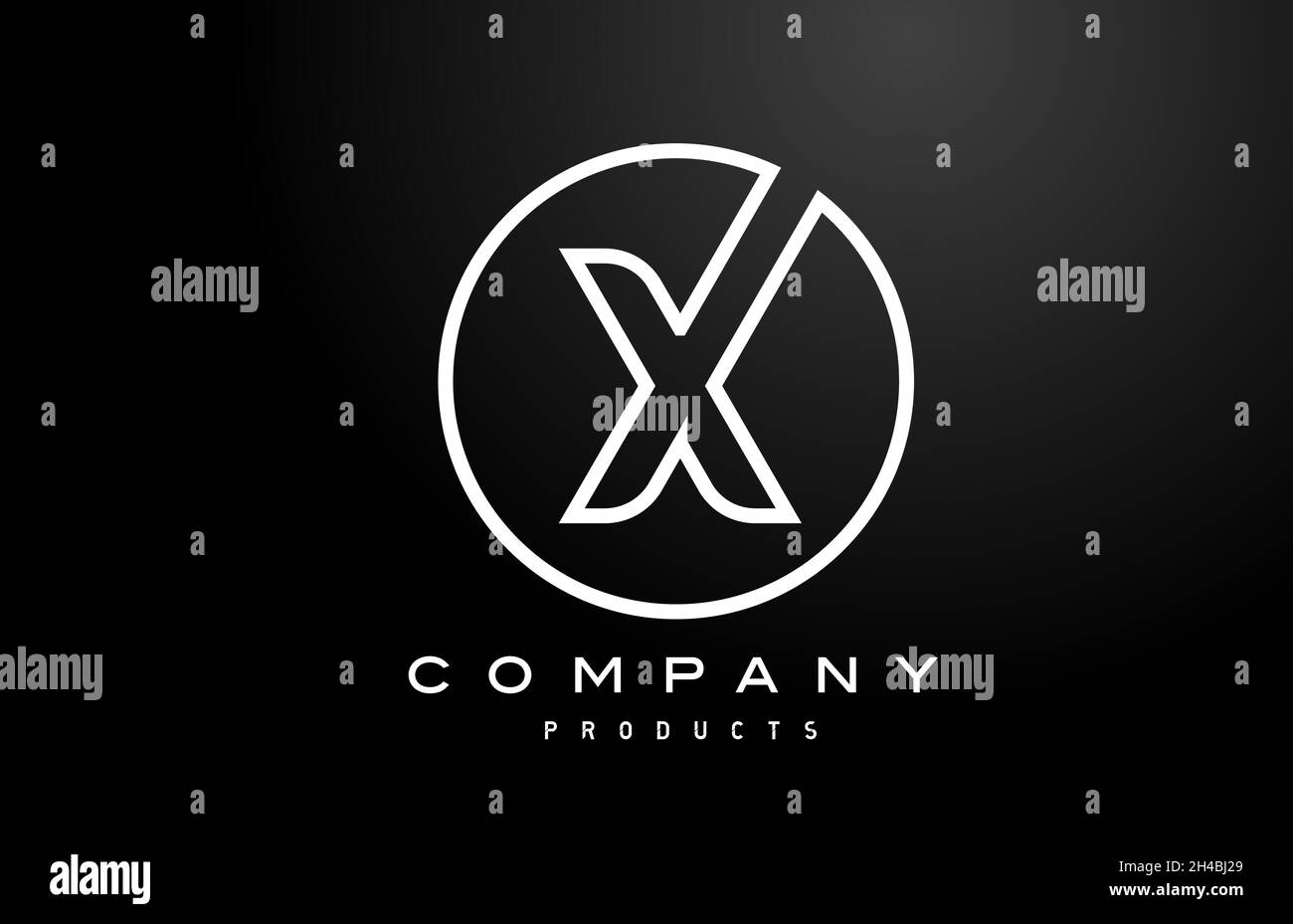 X white alphabet letter logo icon with black colour. Creative design ...