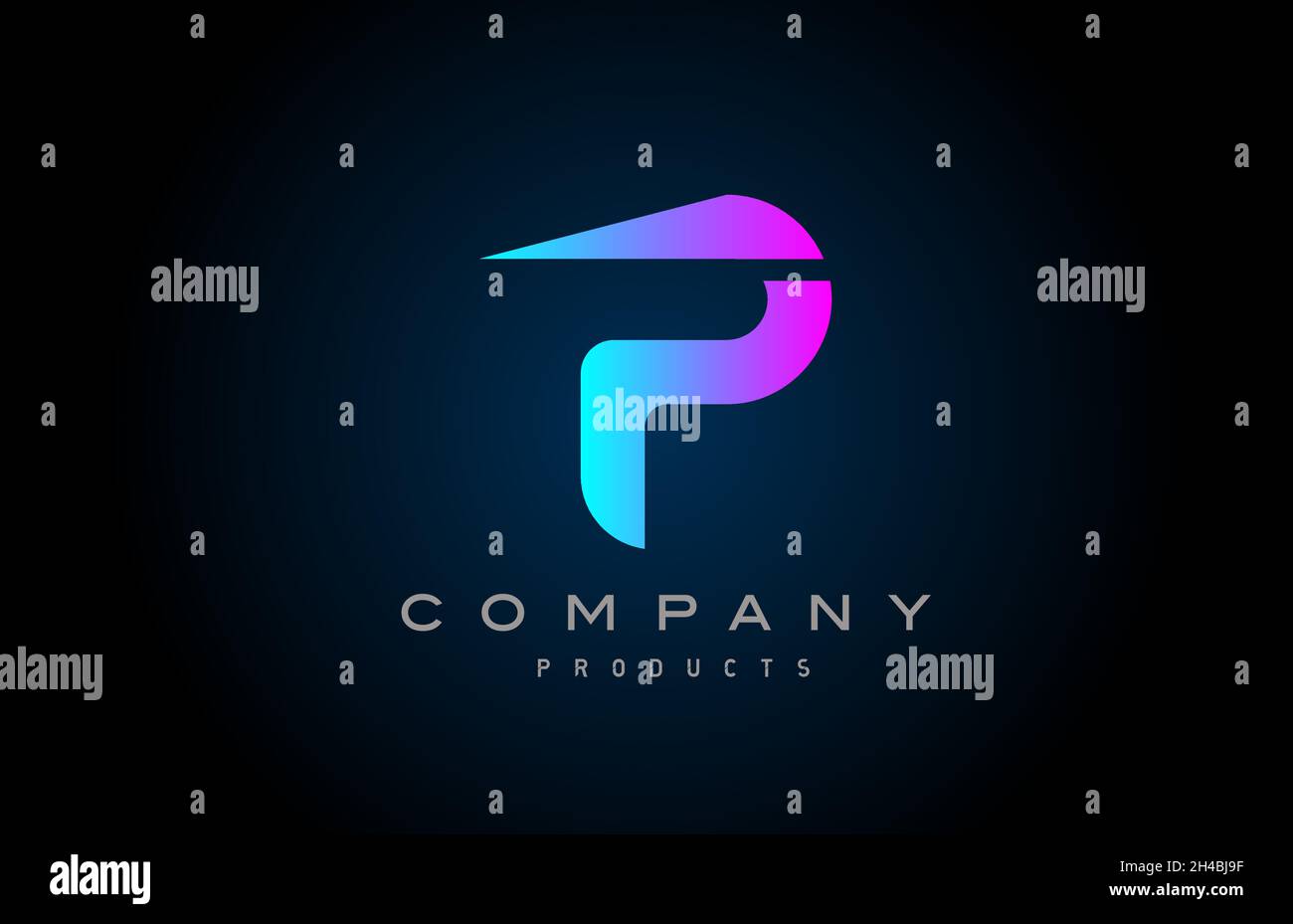 pink P alphabet letter logo icon. Design for business and company Stock ...