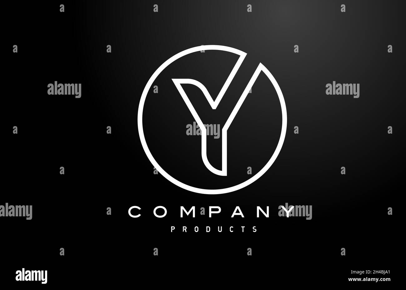Y white alphabet letter logo icon with black colour. Creative design ...