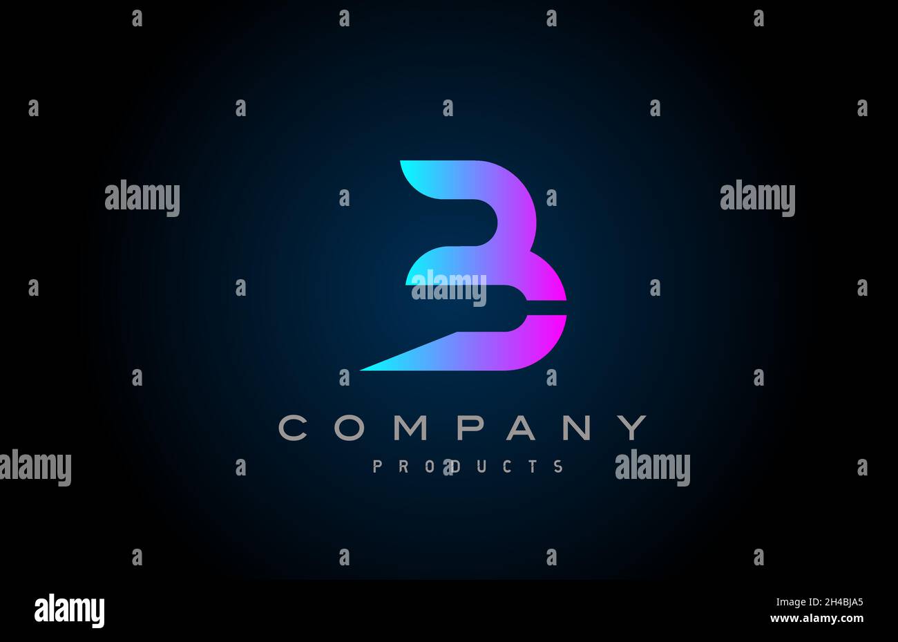 pink B alphabet letter logo icon. Design for business and company Stock ...