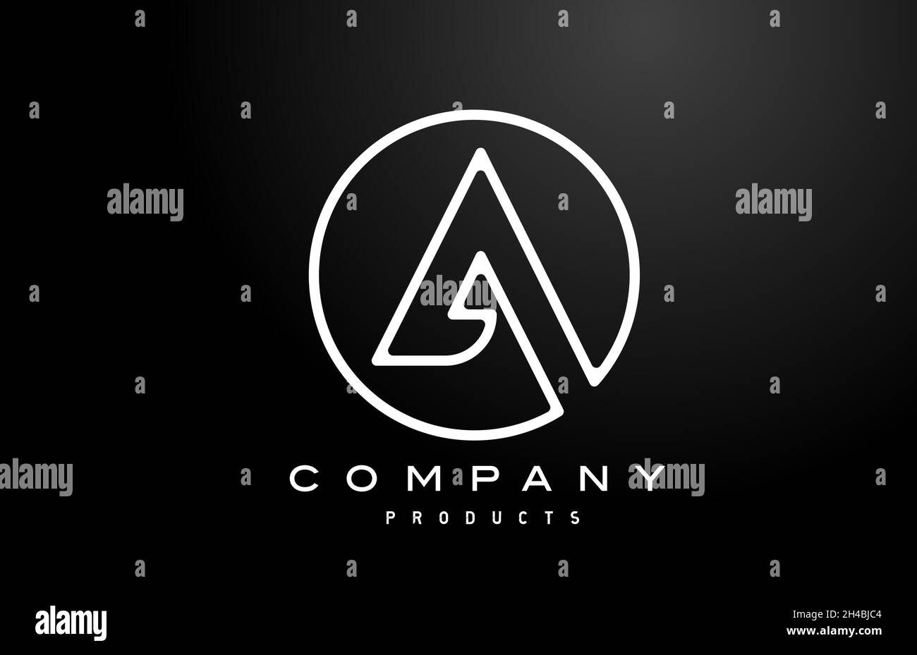 A white alphabet letter logo icon with black colour. Creative design ...