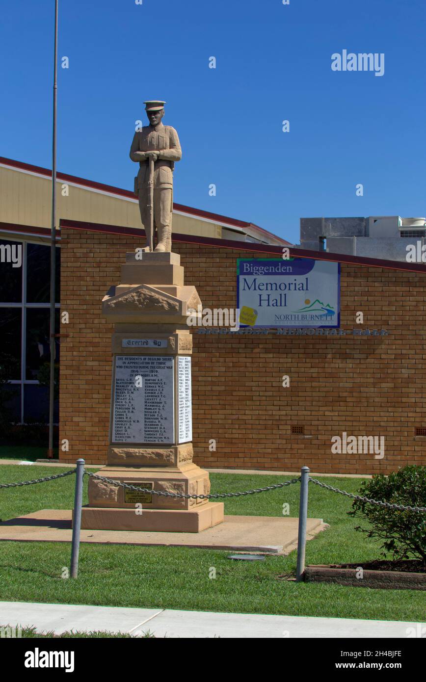 War Memorial Hall (1949) on Victoria Street Biggenden Queensland ...