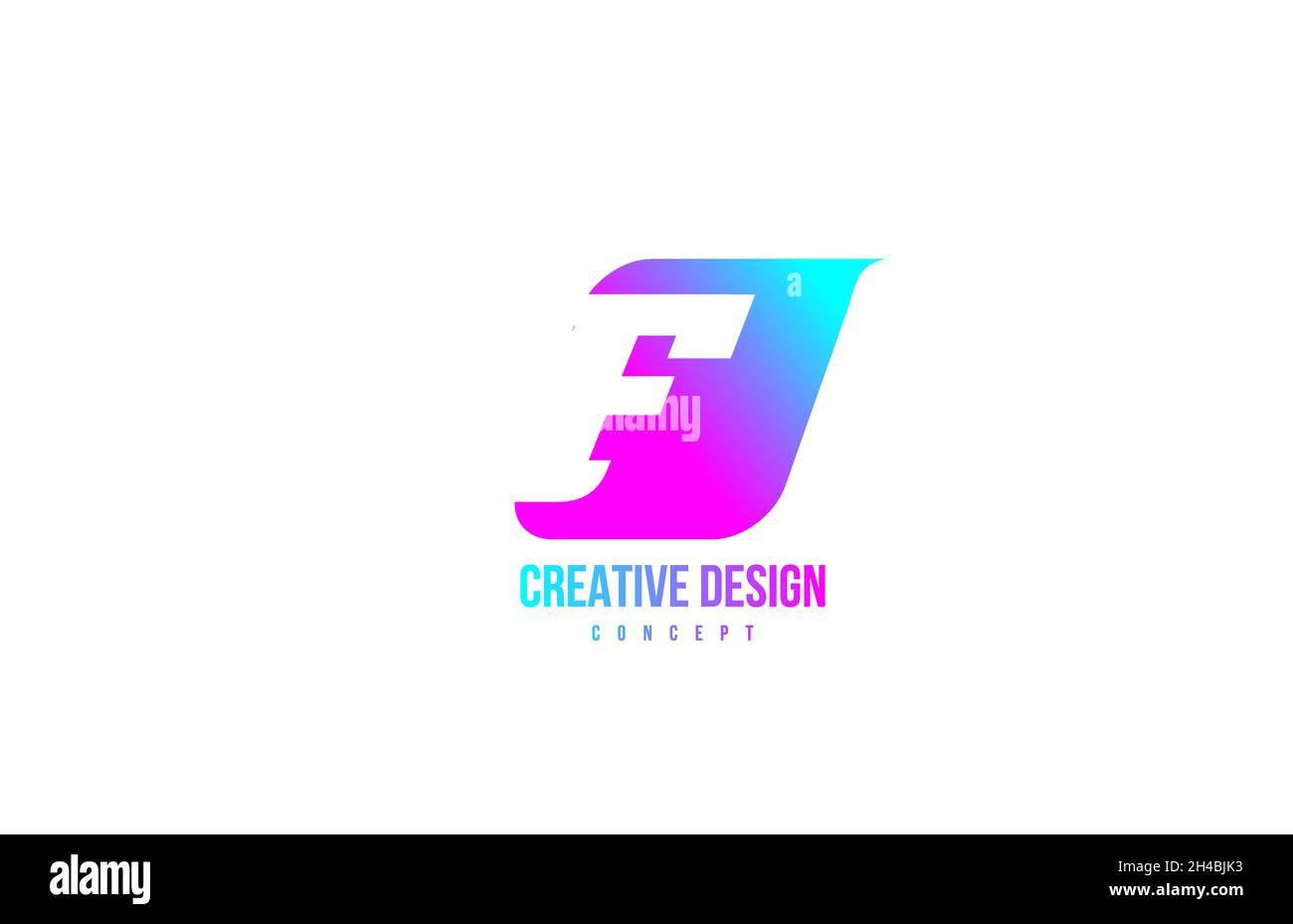 pink F alphabet letter logo icon. Design for business and company Stock ...