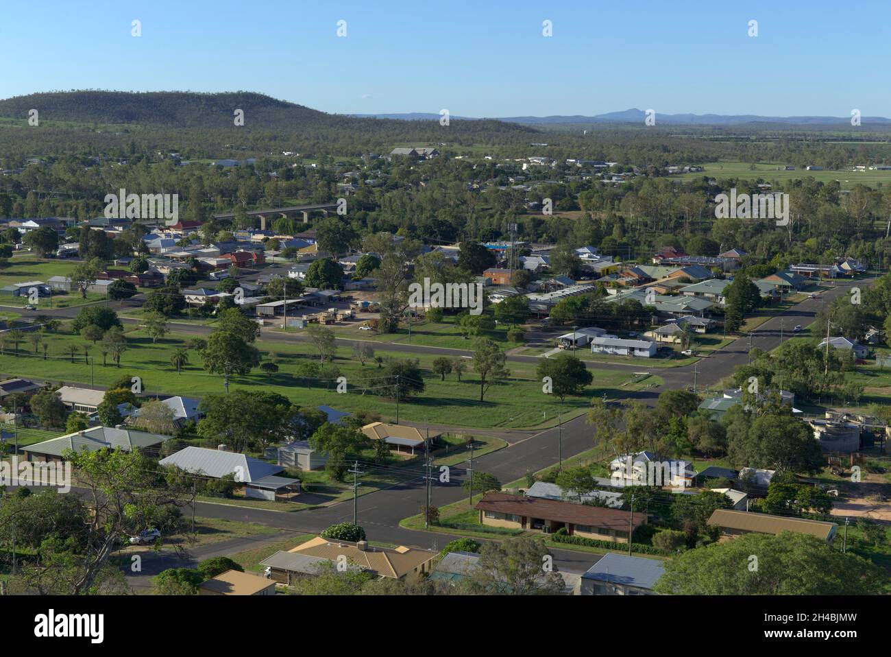 View from Archers Lookout over Gayndah Queensland Australia Stock Photo ...