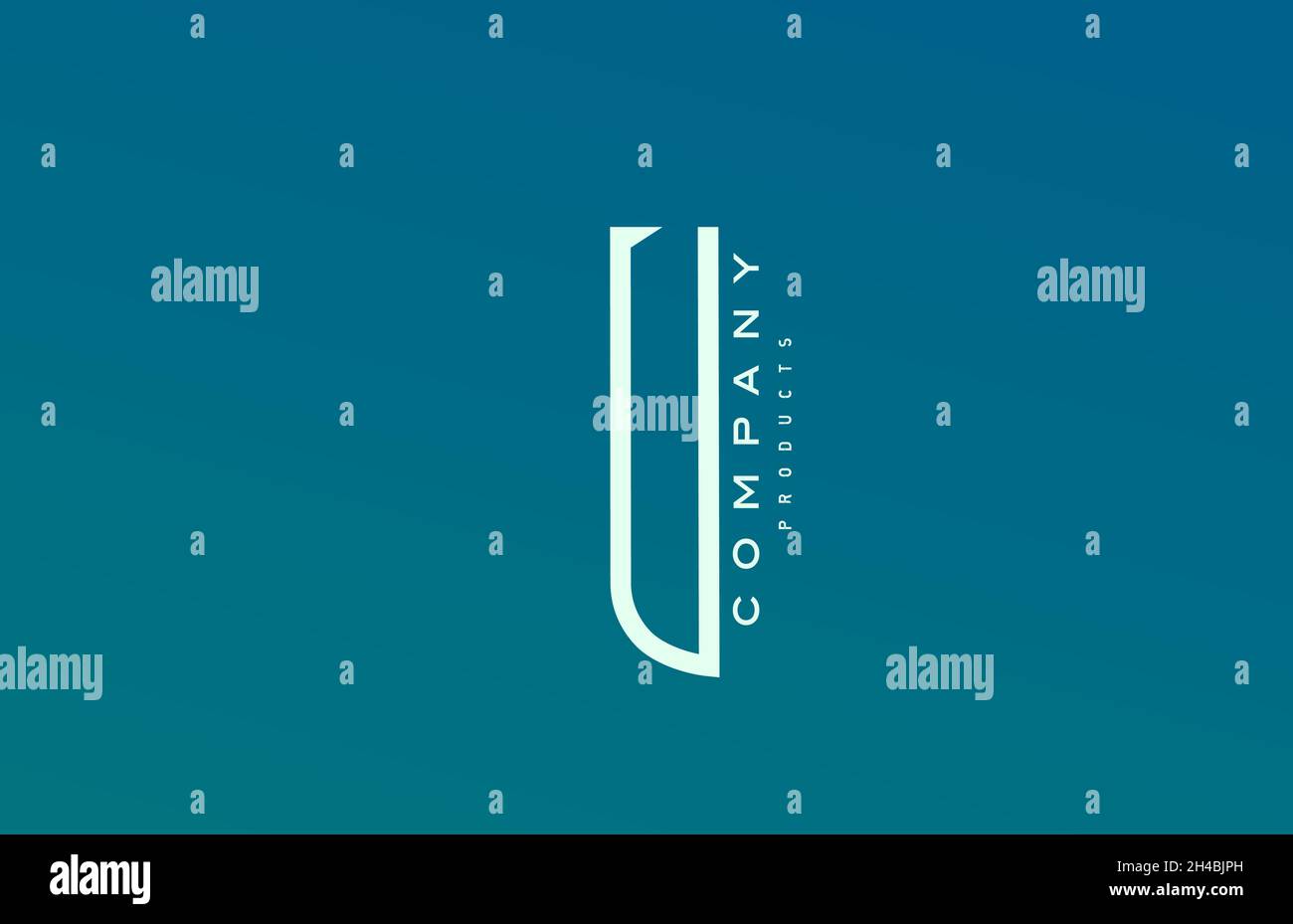 blue white I alphabet letter logo icon with line. Design for company ...