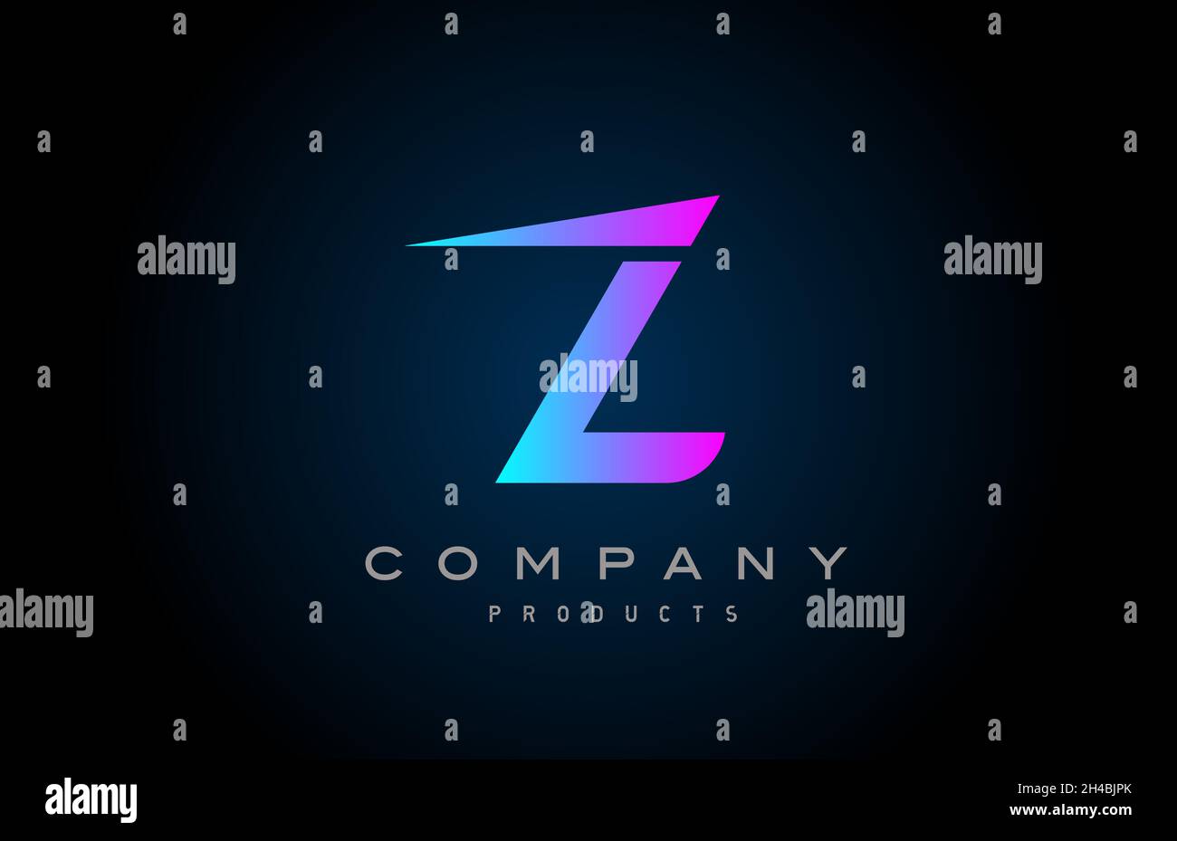 pink Z alphabet letter logo icon. Design for business and company Stock ...
