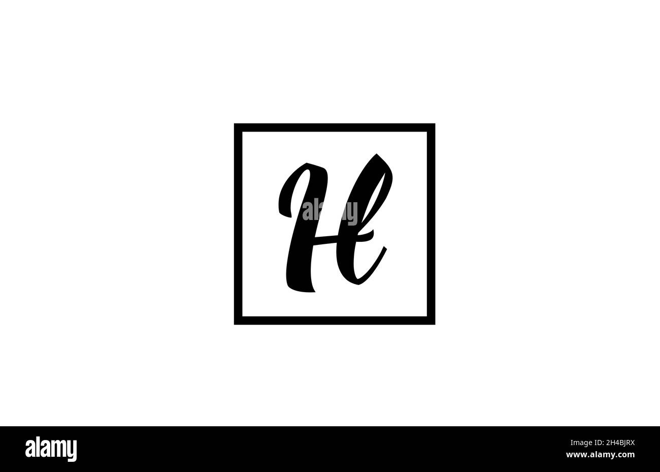 simple black and white H alphabet letter logo icon. Design for business ...