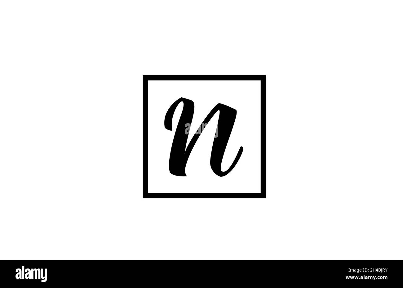 simple black and white N alphabet letter logo icon. Design for business and company Stock Vector ...