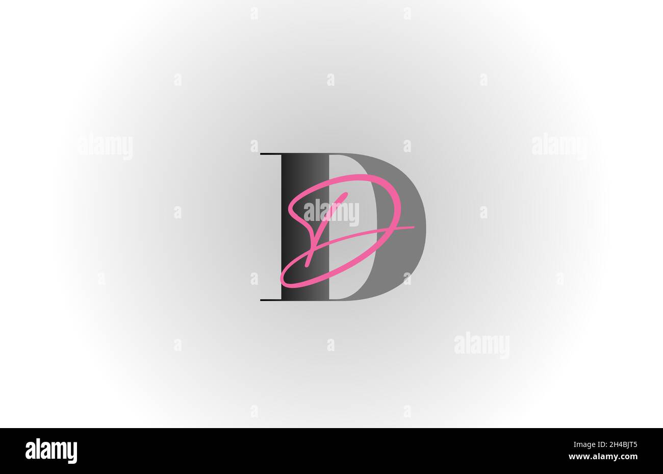 grey pink D alphabet letter logo icon. Creative design for business and ...