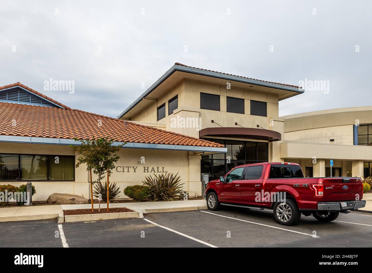 The Ripon California City Hall in the Central Valley of California ...