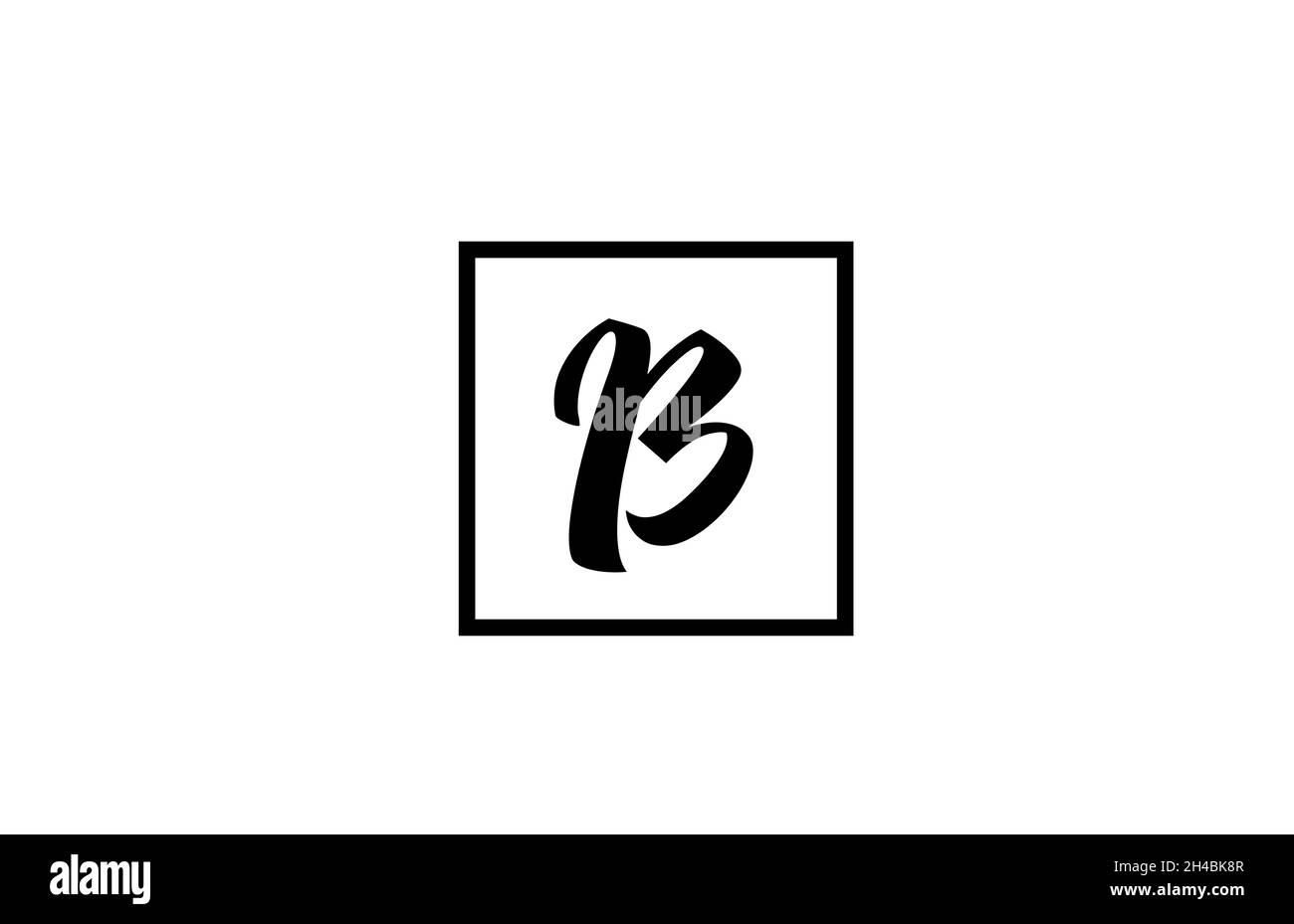 simple black and white B alphabet letter logo icon. Design for business ...