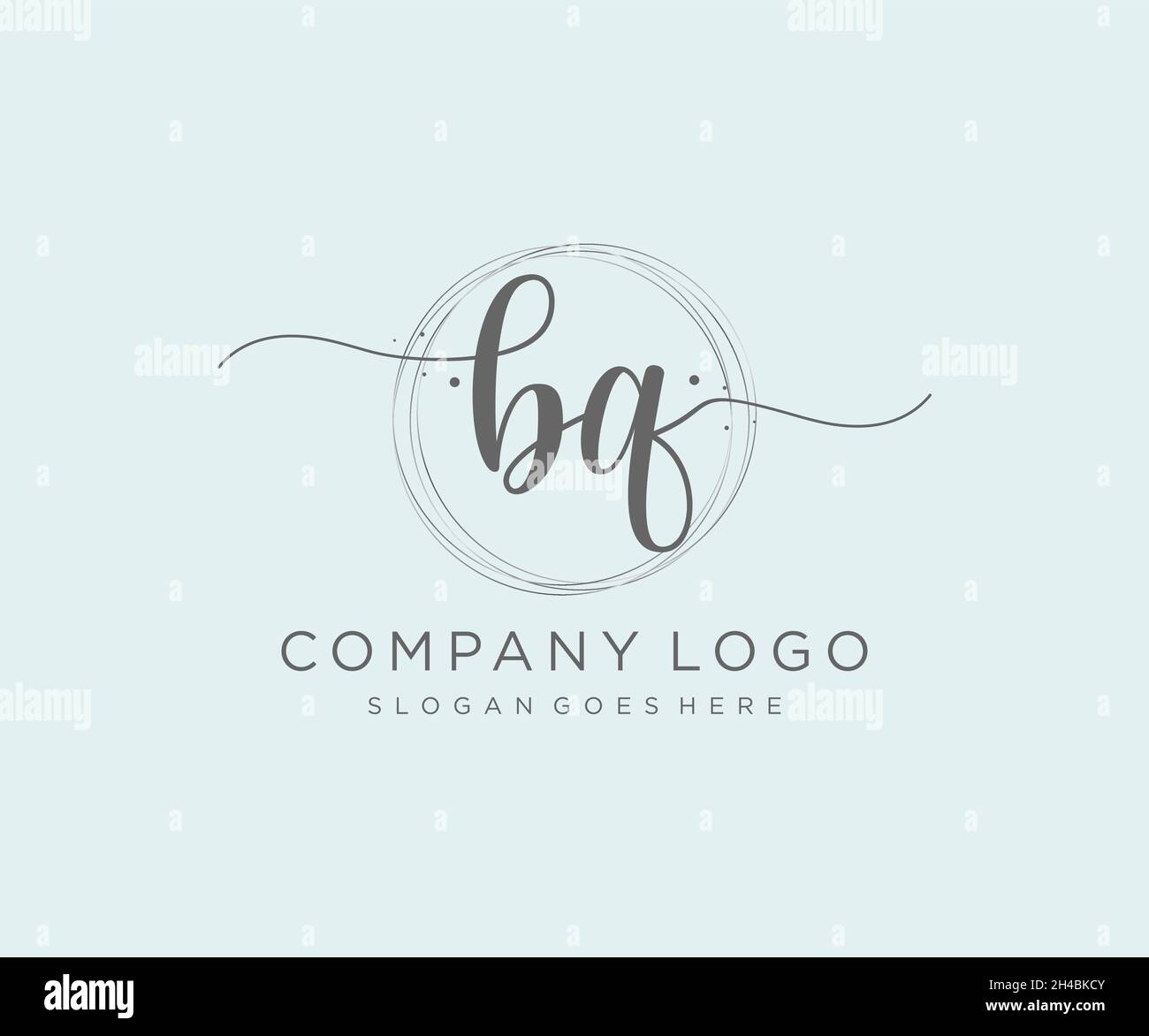 BQ feminine logo. Usable for Nature, Salon, Spa, Cosmetic and Beauty ...