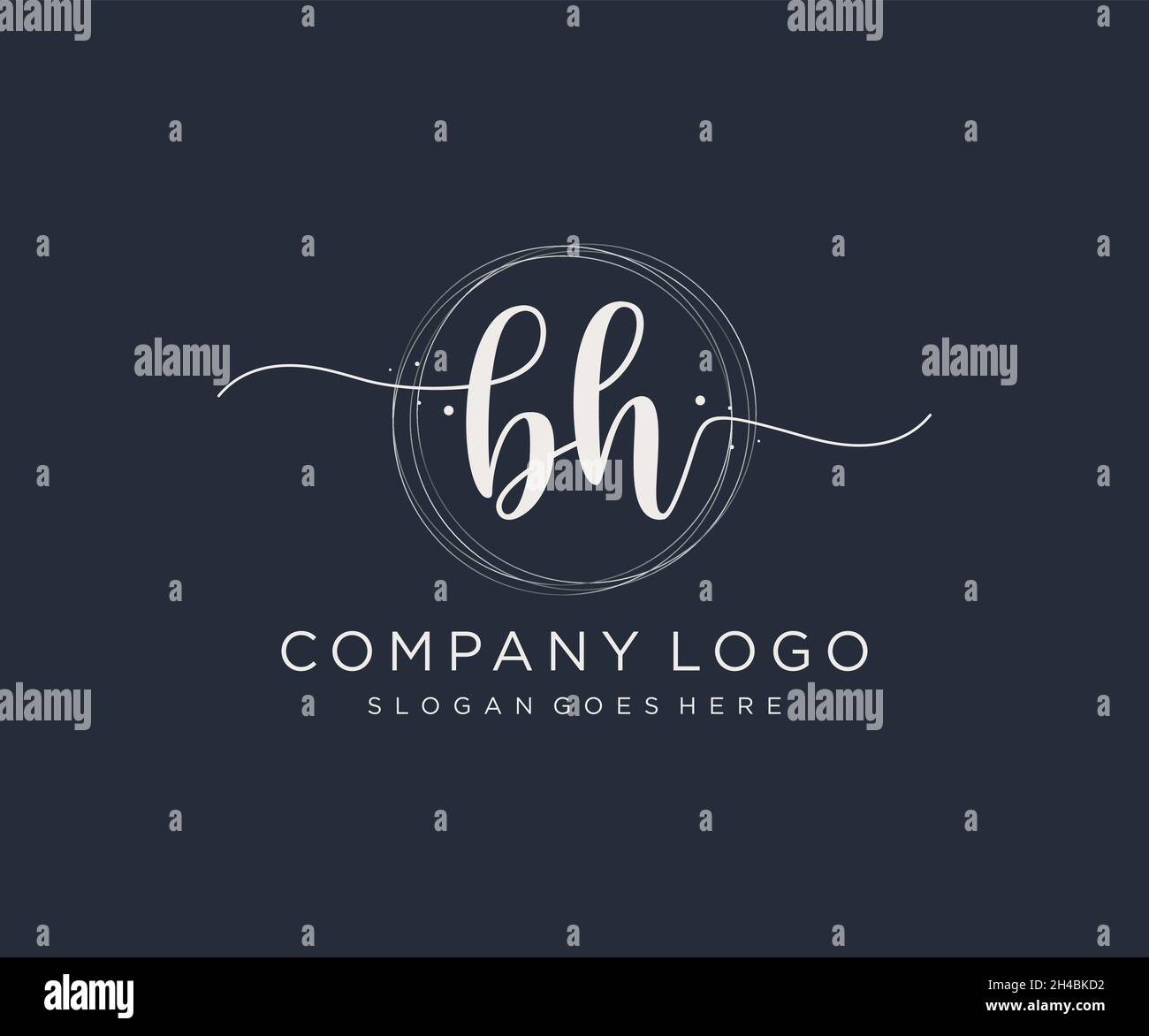 BH feminine logo. Usable for Nature, Salon, Spa, Cosmetic and Beauty ...