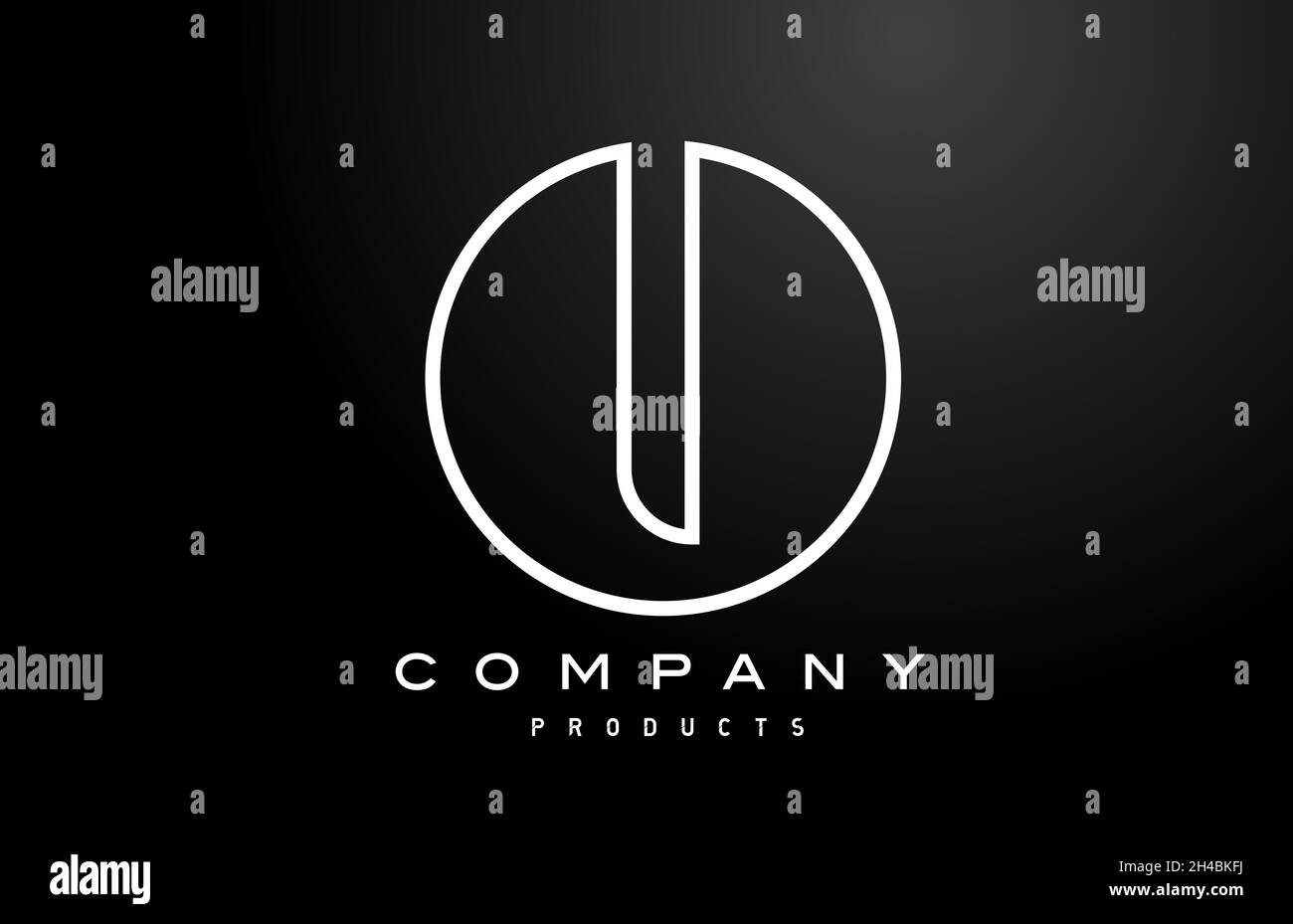 I white alphabet letter logo icon with black colour. Creative design ...