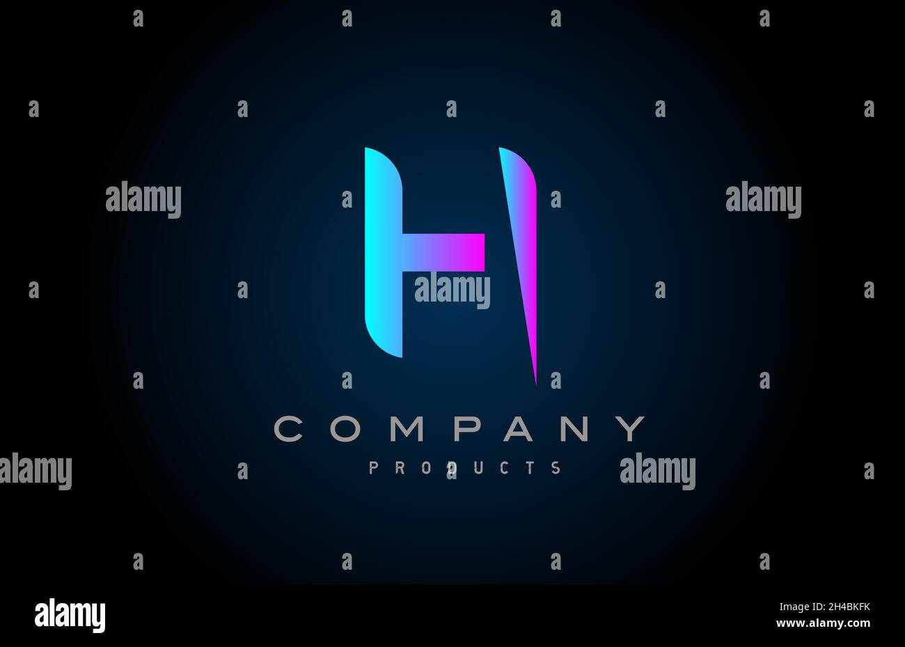 pink H alphabet letter logo icon. Design for business and company Stock ...