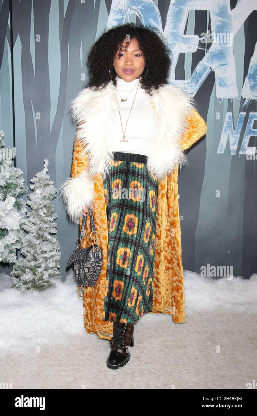 New York, NY, USA. 1st Nov, 2021. Laya DeLeon Hayes at the world ...