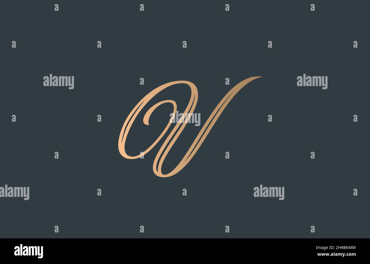 yellow green calligraphy V alphabet letter logo icon. Handwritten ...