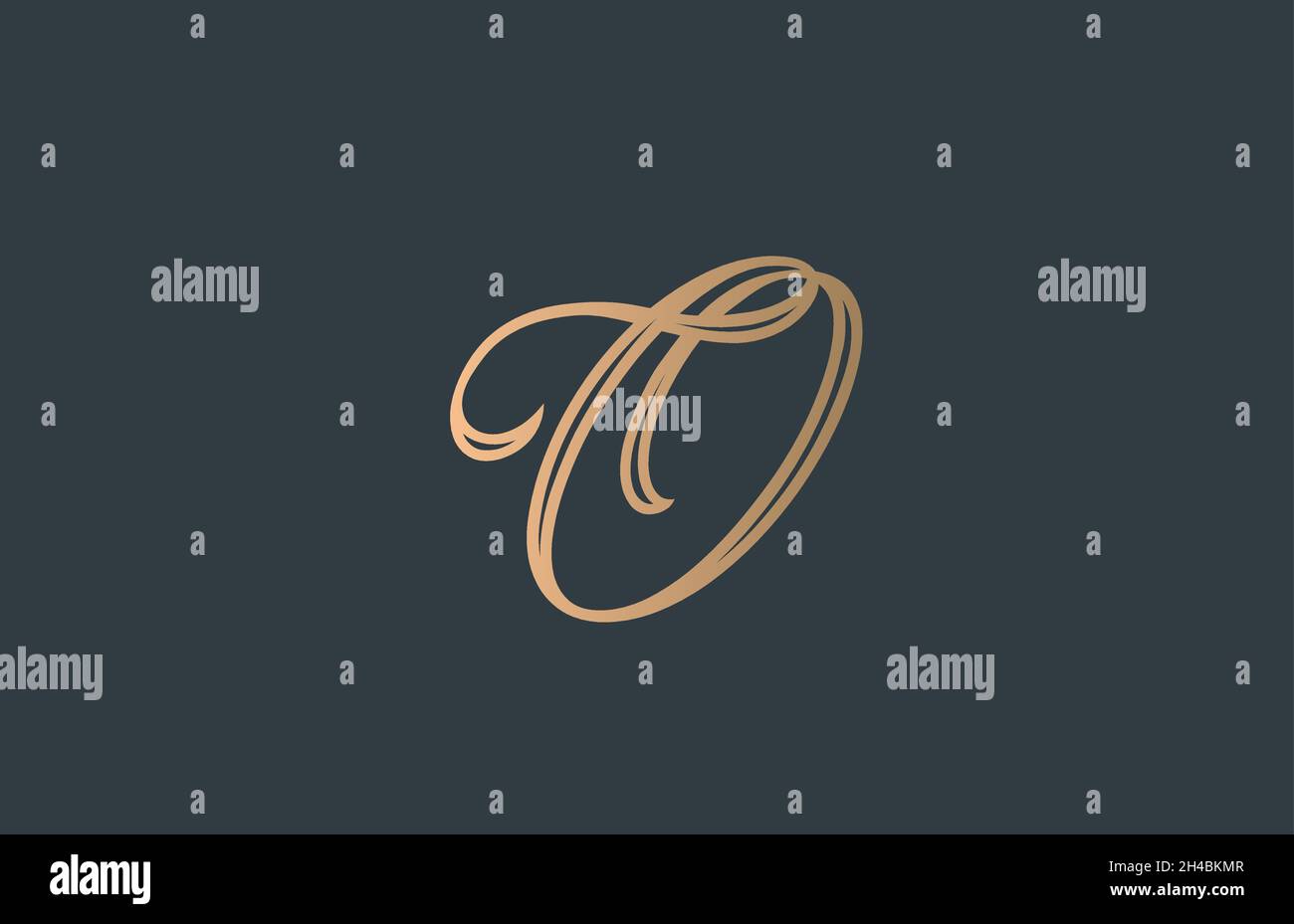 yellow green calligraphy O alphabet letter logo icon. Handwritten ...