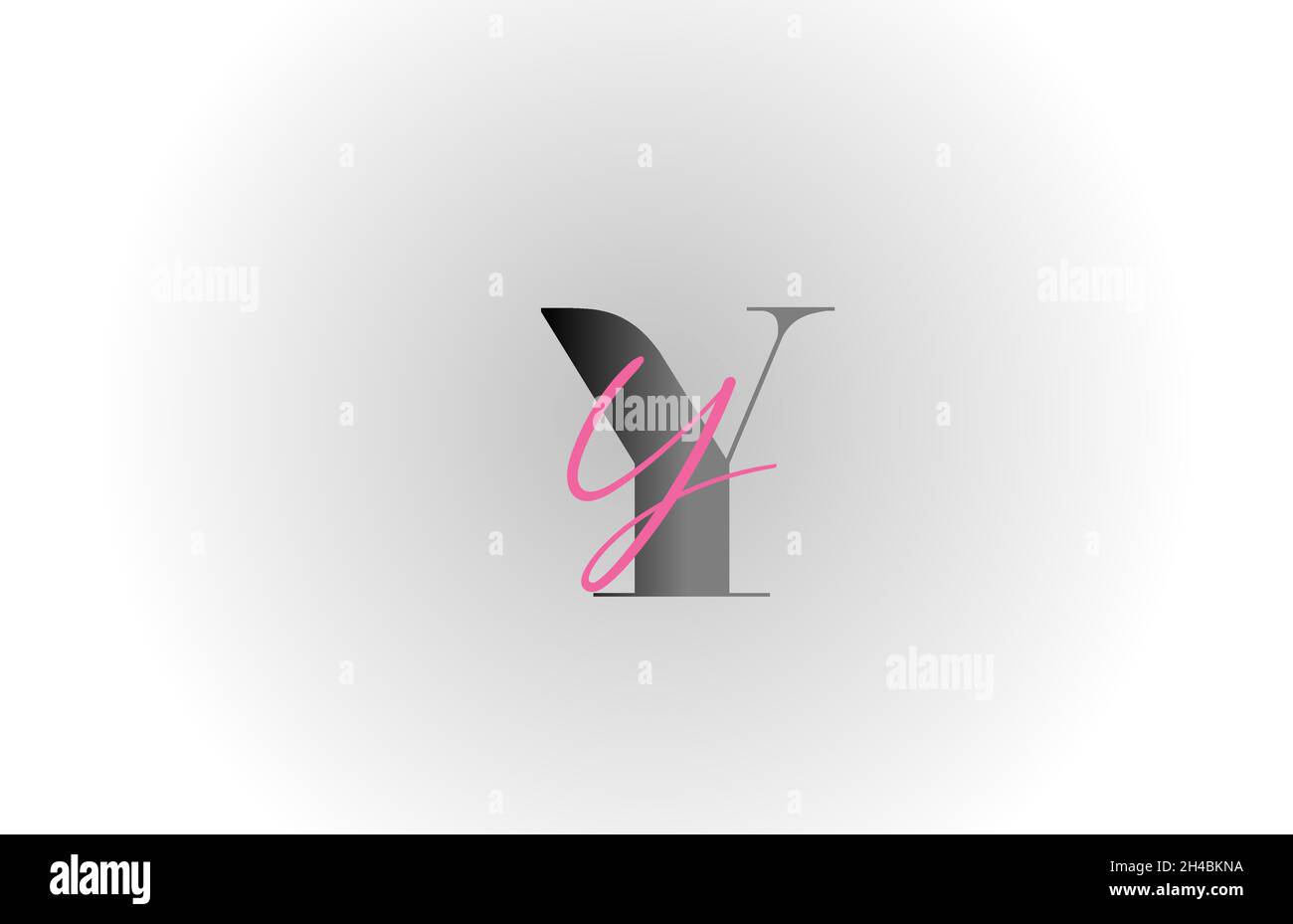 grey pink Y alphabet letter logo icon. Creative design for business and ...