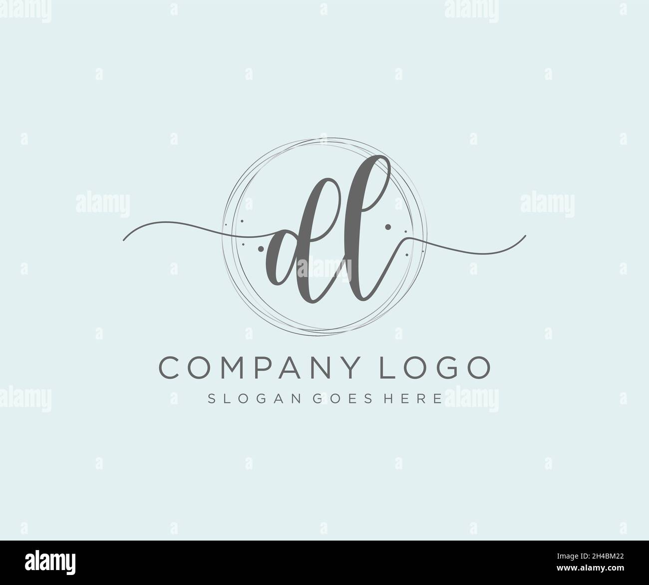 DL feminine logo. Usable for Nature, Salon, Spa, Cosmetic and Beauty ...