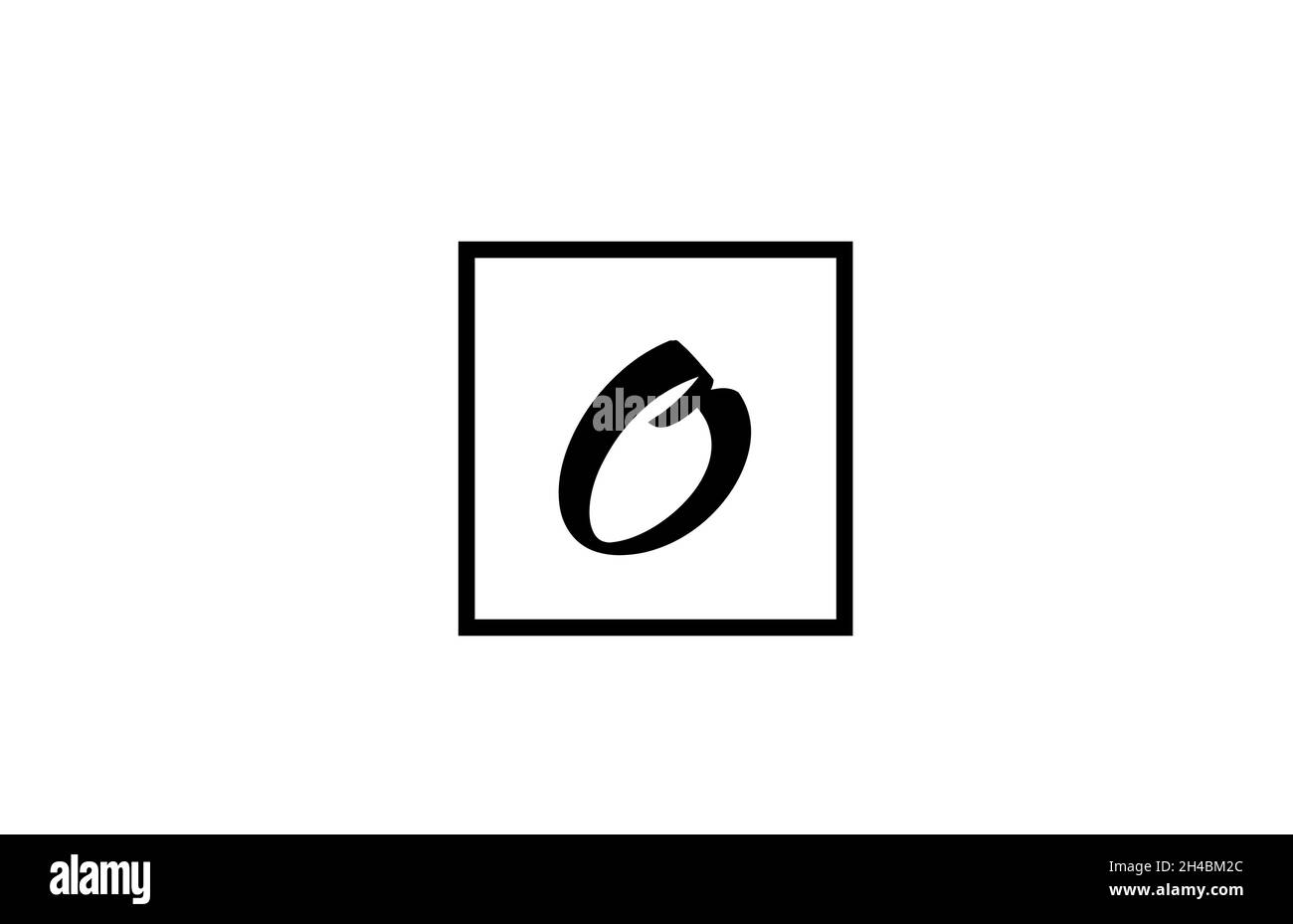 simple black and white O alphabet letter logo icon. Design for business ...