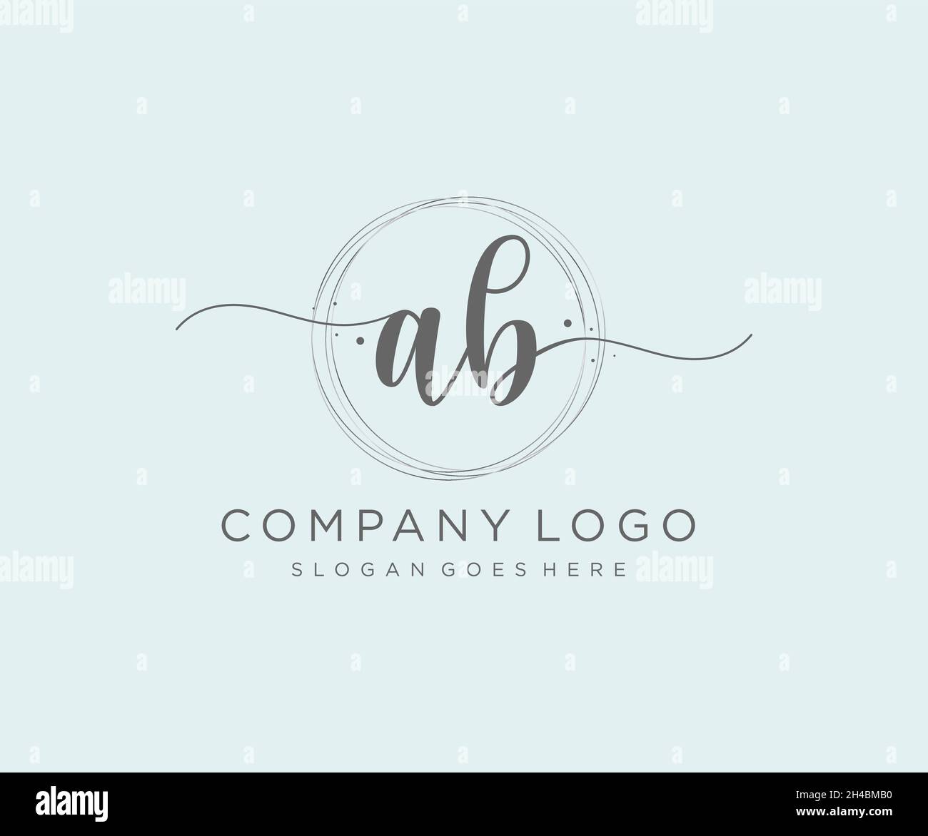 AB feminine logo. Usable for Nature, Salon, Spa, Cosmetic and Beauty ...