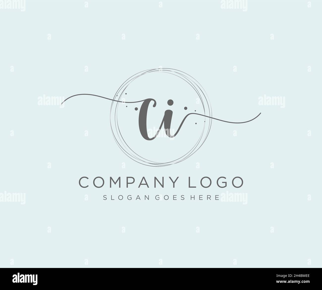 CI feminine logo. Usable for Nature, Salon, Spa, Cosmetic and Beauty ...