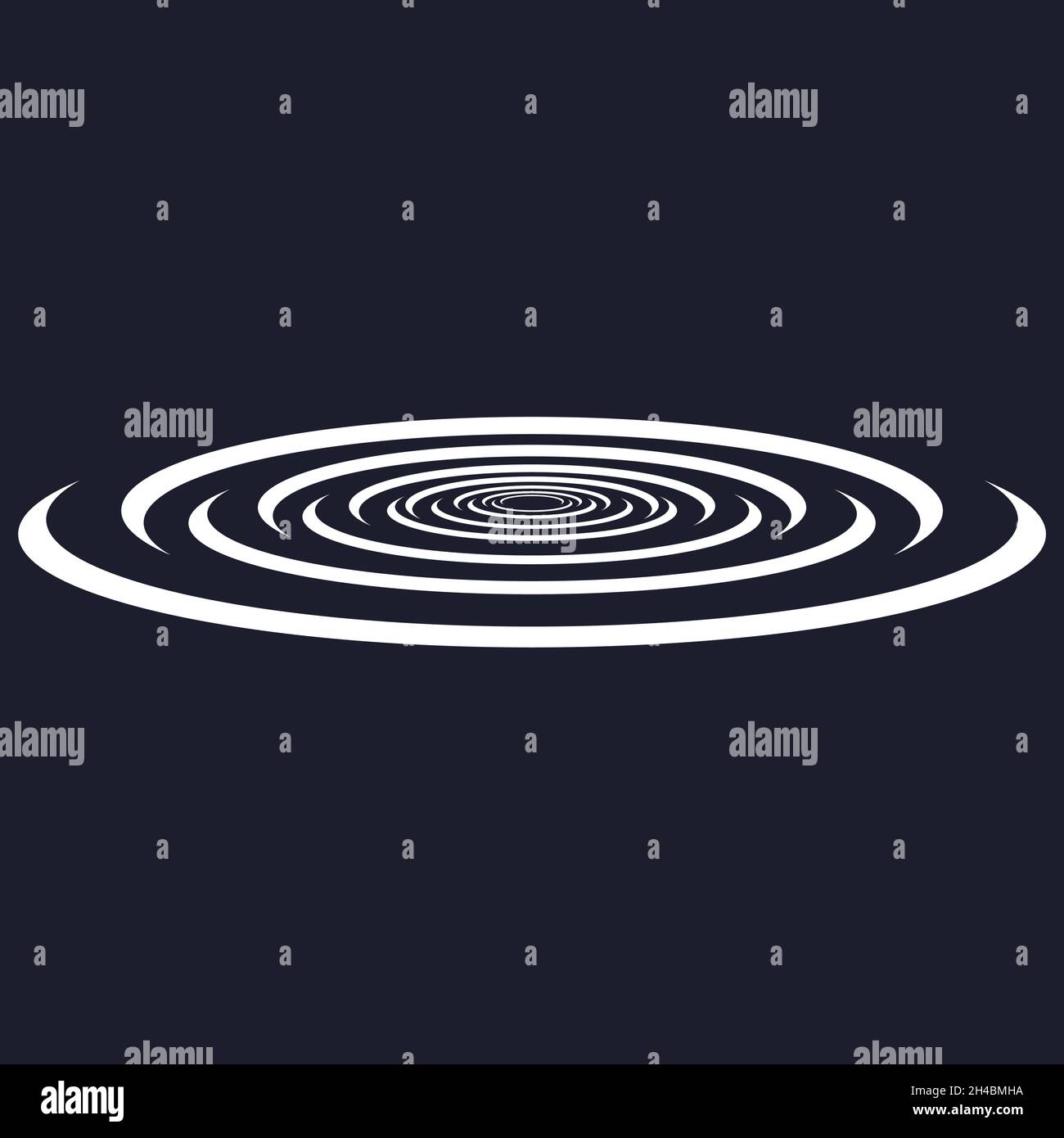 Quarter perspective view of a round liquid ripple reversed Stock Vector ...