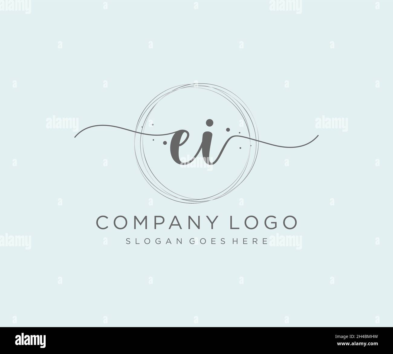 EI feminine logo. Usable for Nature, Salon, Spa, Cosmetic and Beauty ...