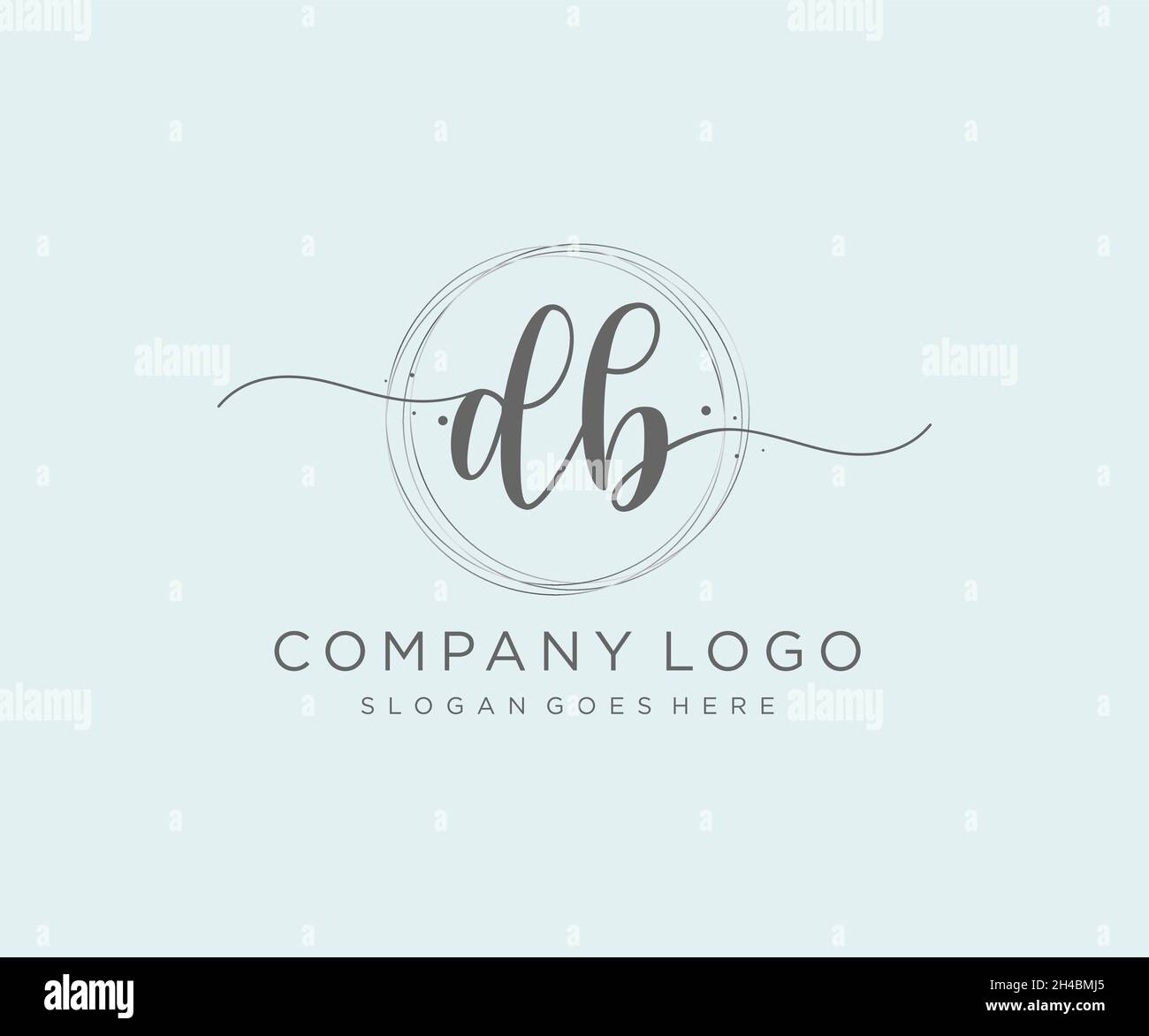 DB feminine logo. Usable for Nature, Salon, Spa, Cosmetic and Beauty ...