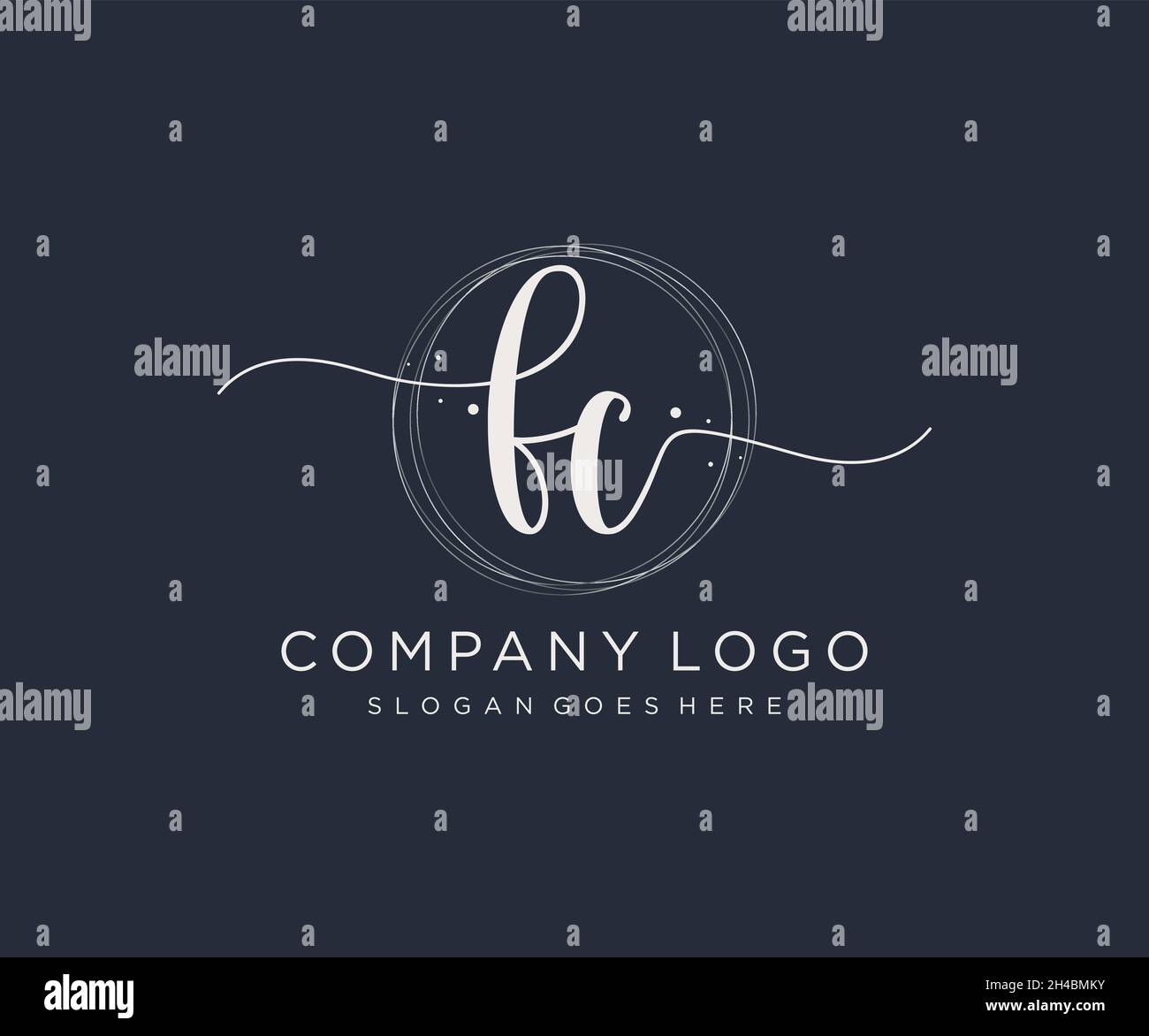 FC feminine logo. Usable for Nature, Salon, Spa, Cosmetic and Beauty ...
