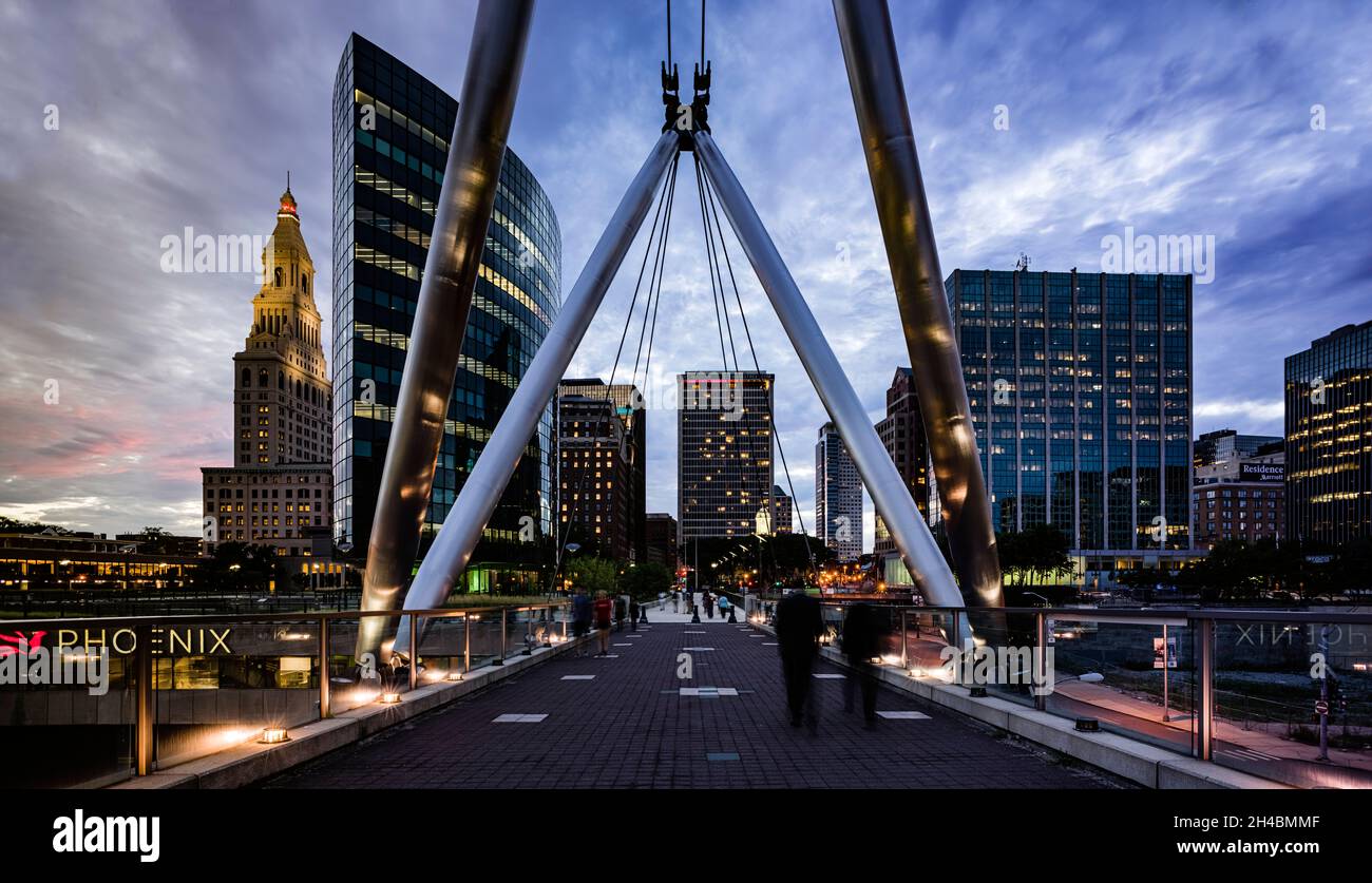 Phoenix Gateway Bridge Hartford, Connecticut, USA Stock Photo - Alamy