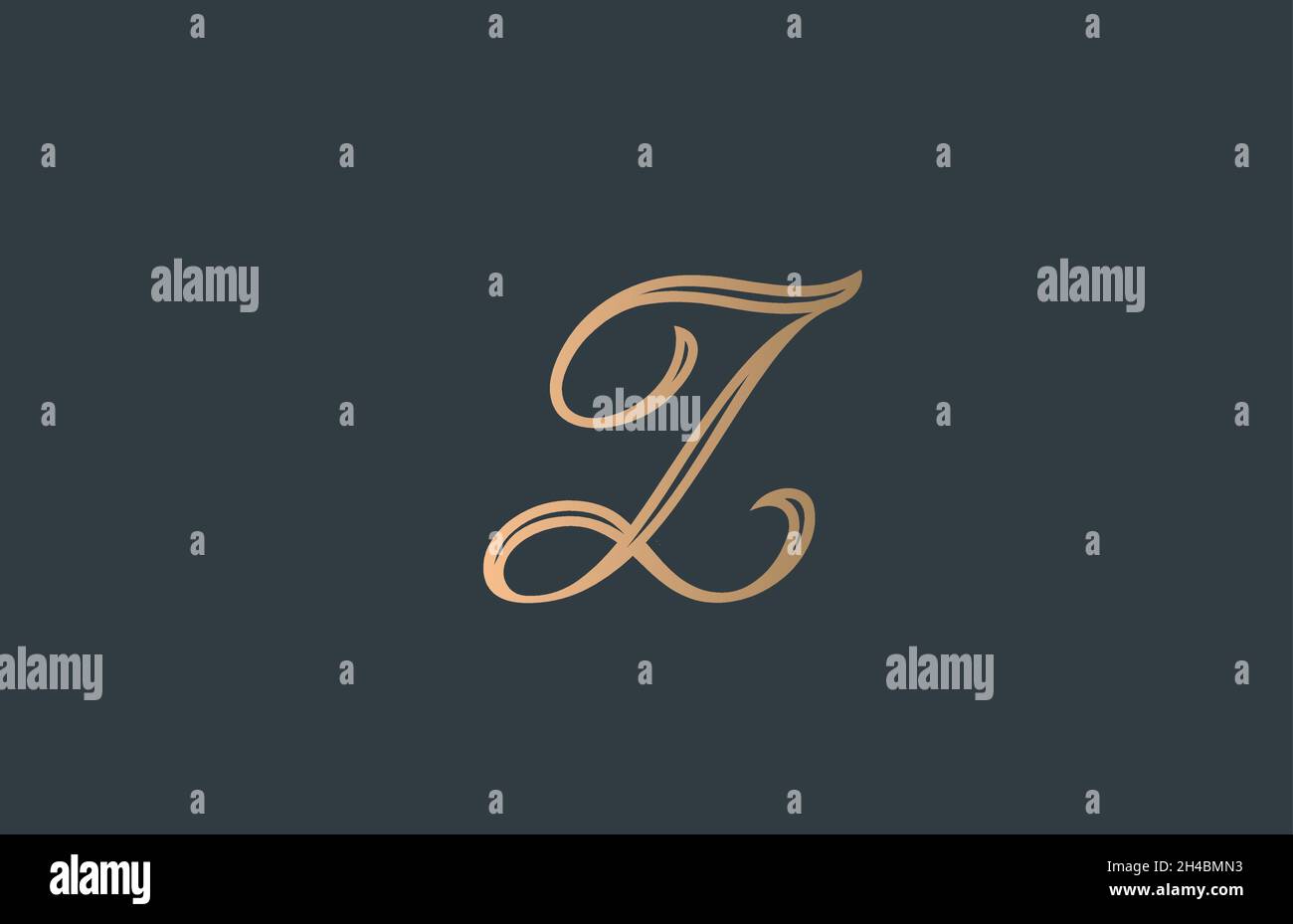 yellow green calligraphy Z alphabet letter logo icon. Handwritten ...