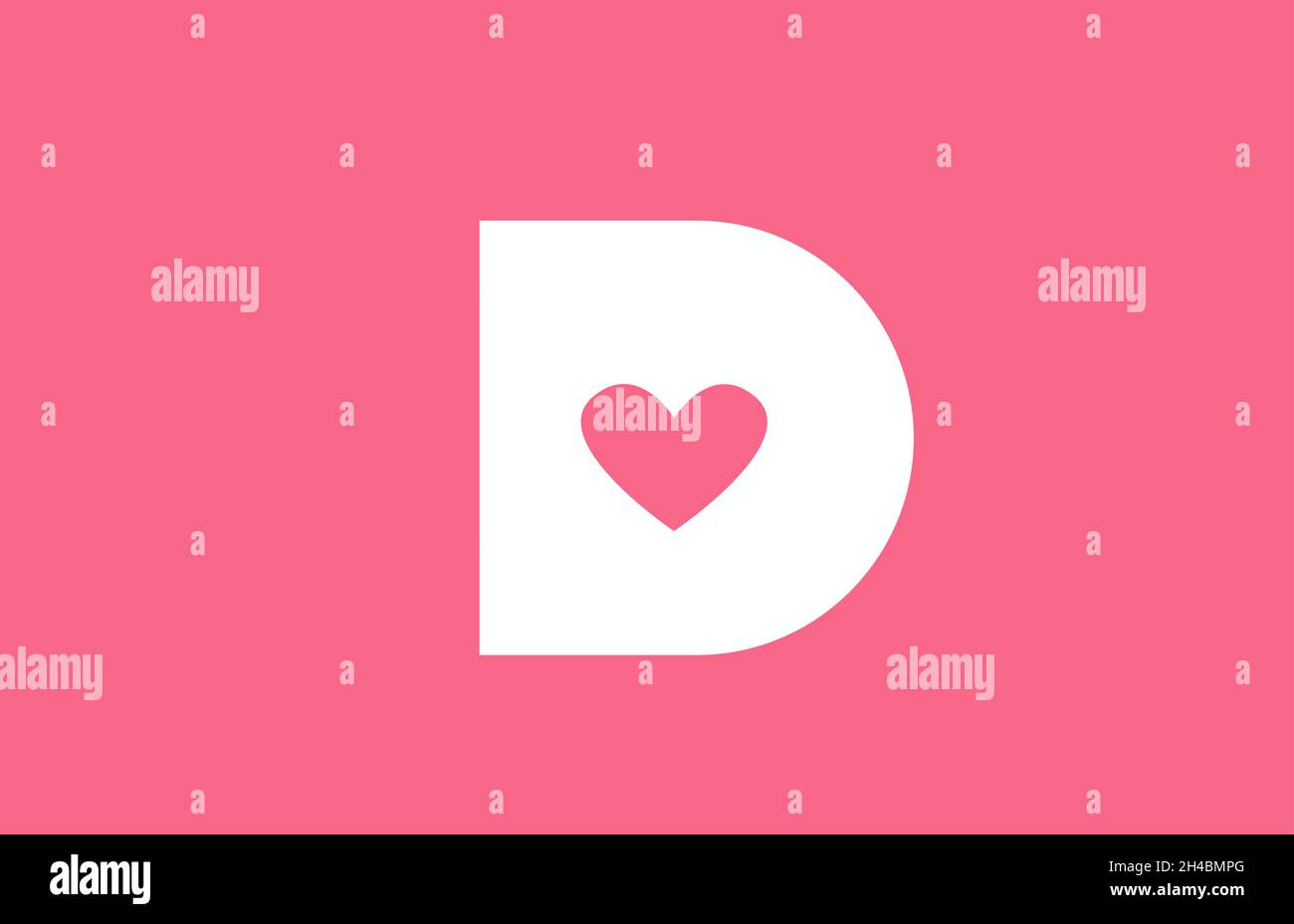 Alphabet D In Heart Shape
