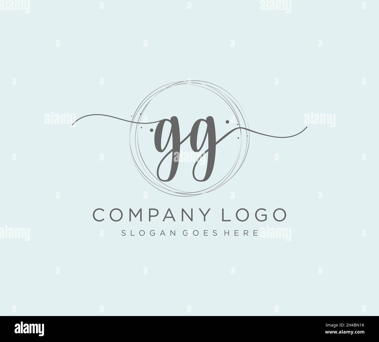 GG feminine logo. Usable for Nature, Salon, Spa, Cosmetic and Beauty ...