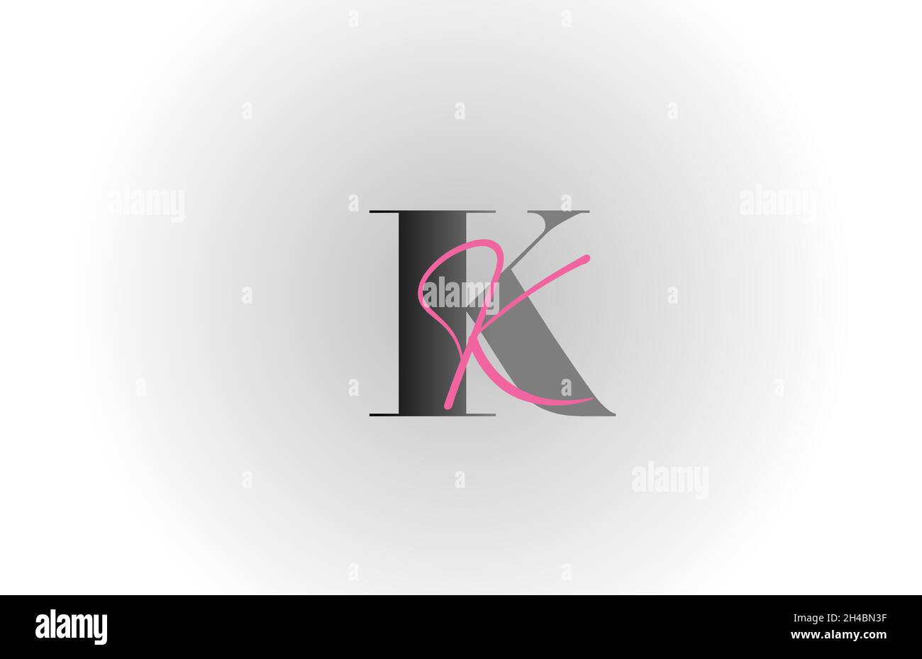 grey pink K alphabet letter logo icon. Creative design for business and ...