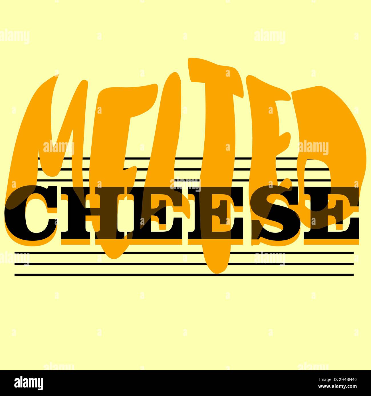 melted cheese lettering logo with dripping lettering 1 Stock Vector ...