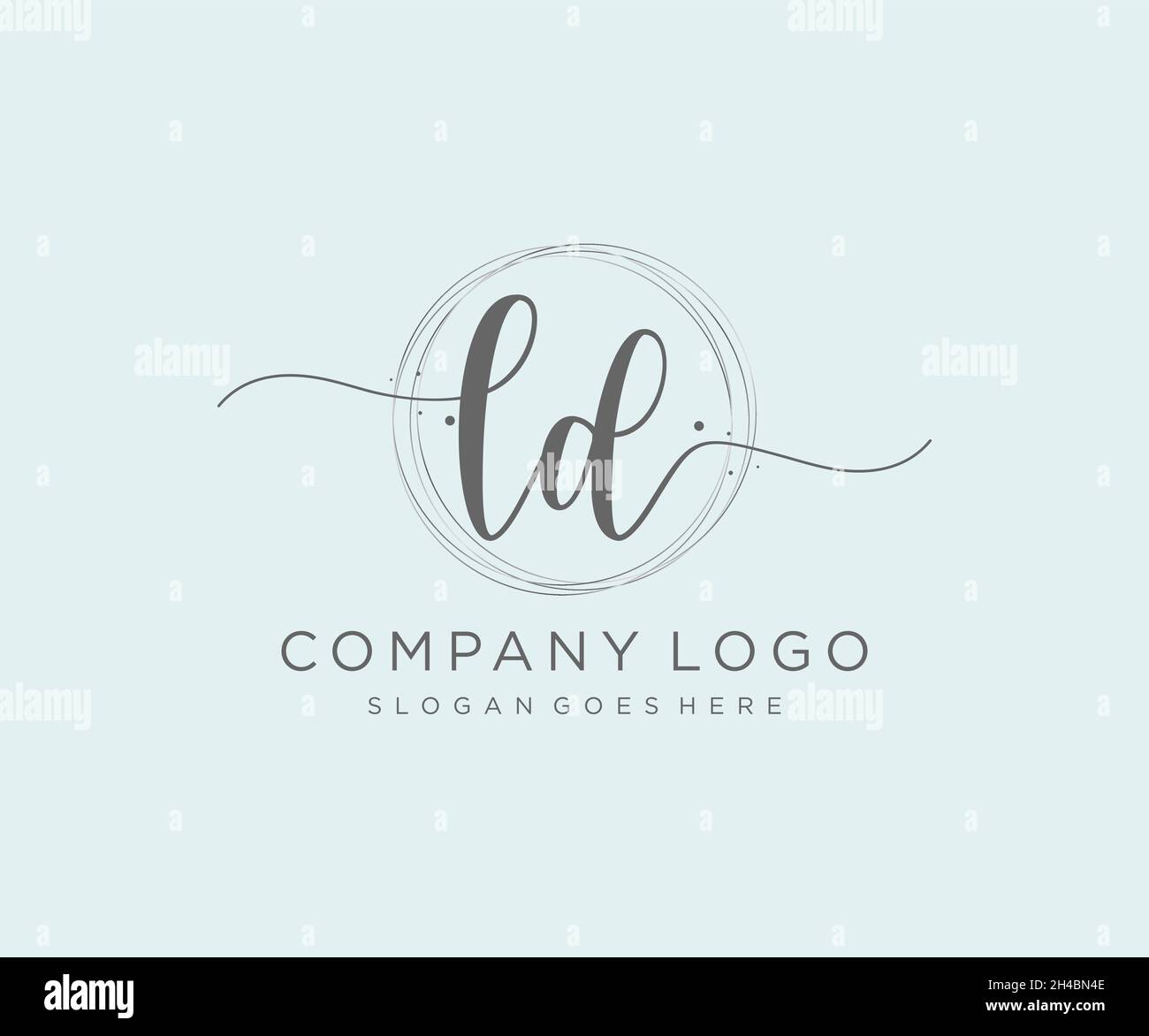 LD feminine logo. Usable for Nature, Salon, Spa, Cosmetic and Beauty ...