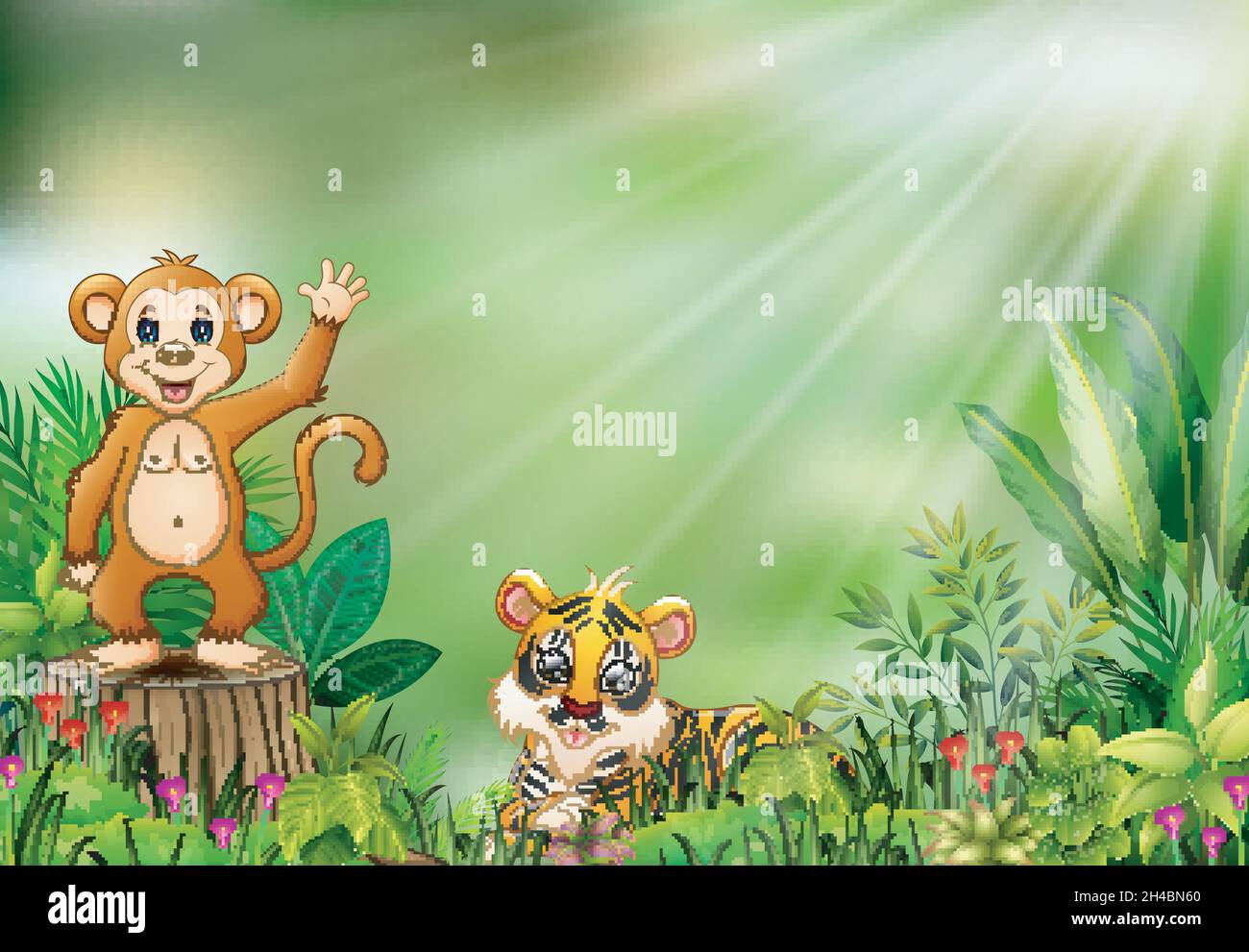 Cartoon funny monkey laughing hi-res stock photography and images - Alamy