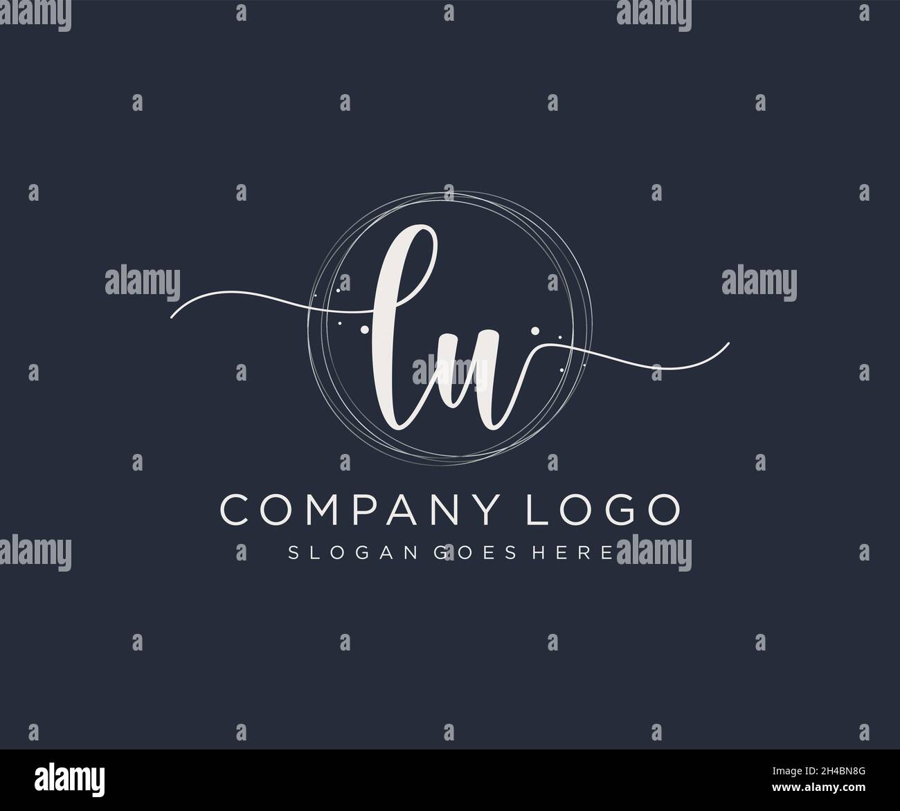 LU feminine logo. Usable for Nature, Salon, Spa, Cosmetic and Beauty ...