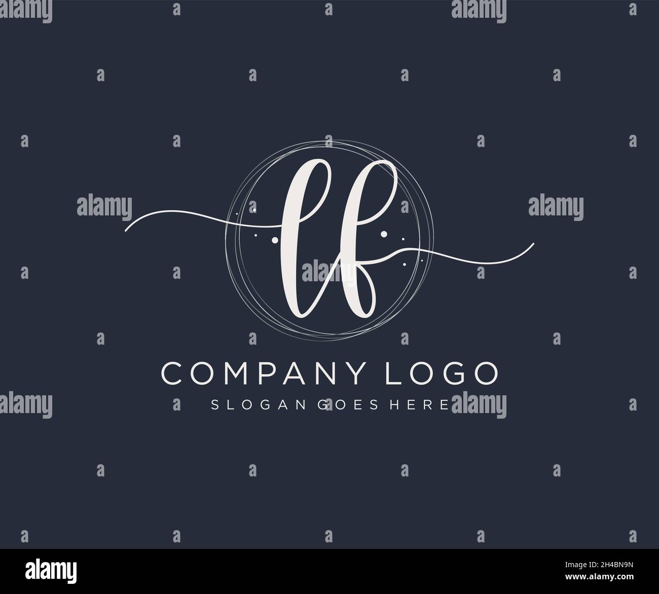 LF feminine logo. Usable for Nature, Salon, Spa, Cosmetic and Beauty ...