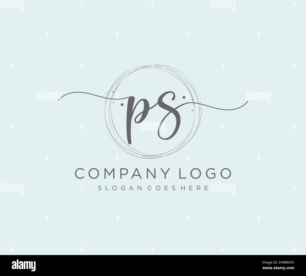 PS feminine logo. Usable for Nature, Salon, Spa, Cosmetic and Beauty ...